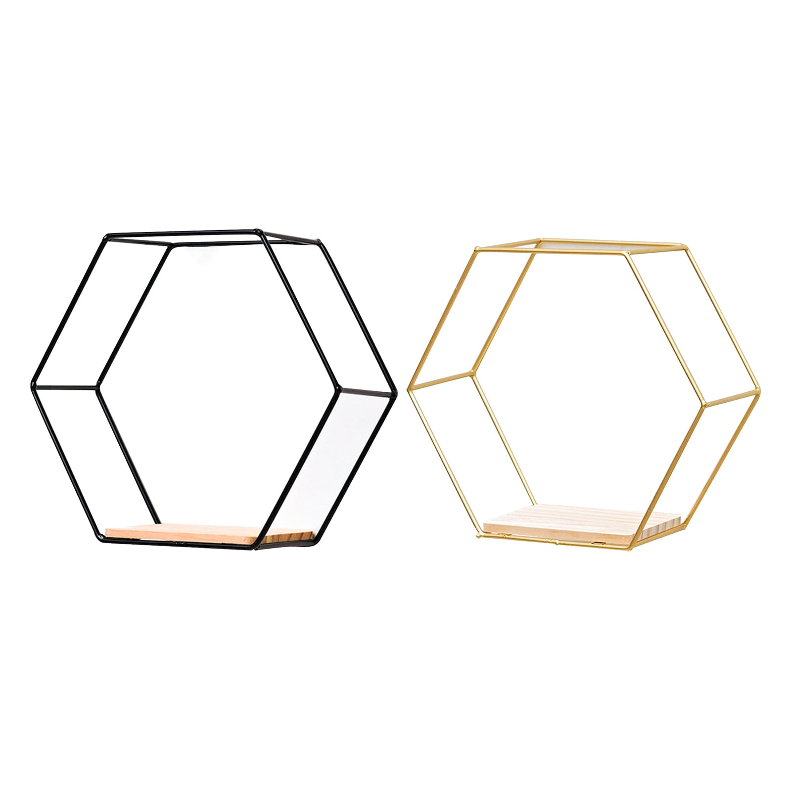 Limei Geometric Hexagon Shaped Floating Shelves 9.45" x 3.74" x 8.07 ...