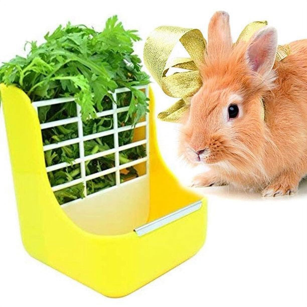 Limei Food Bin Feeder and Food Feeder Bowls Manger Rack for Rabbit ...