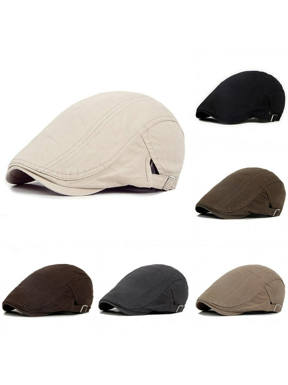 Cheers.US Solid Cotton Gatsby Cap Mens Ivy Hat Golf Driving Summer Sun ...