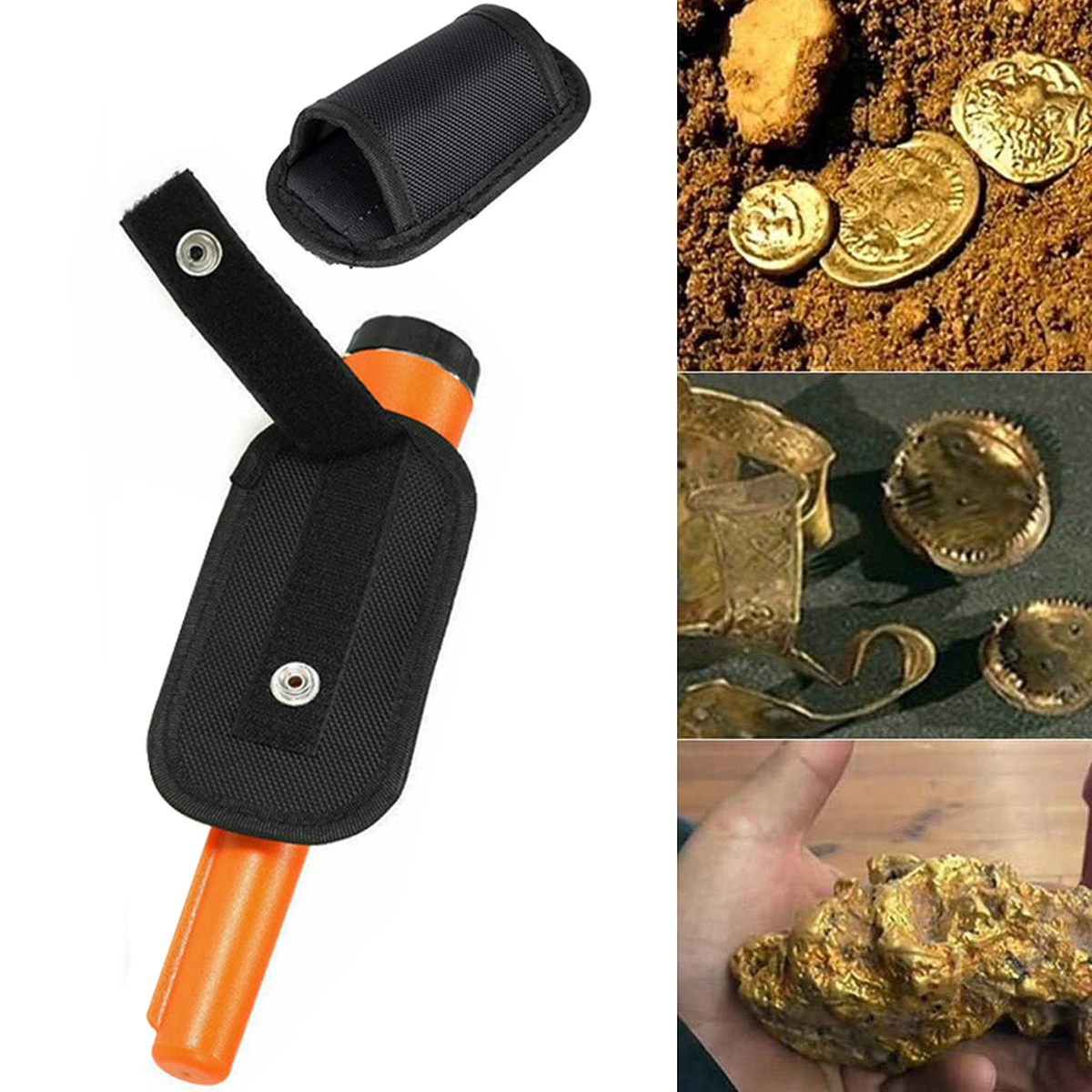 Limei Metal Detector Pinpointer with LED Light - Full Waterproof ...