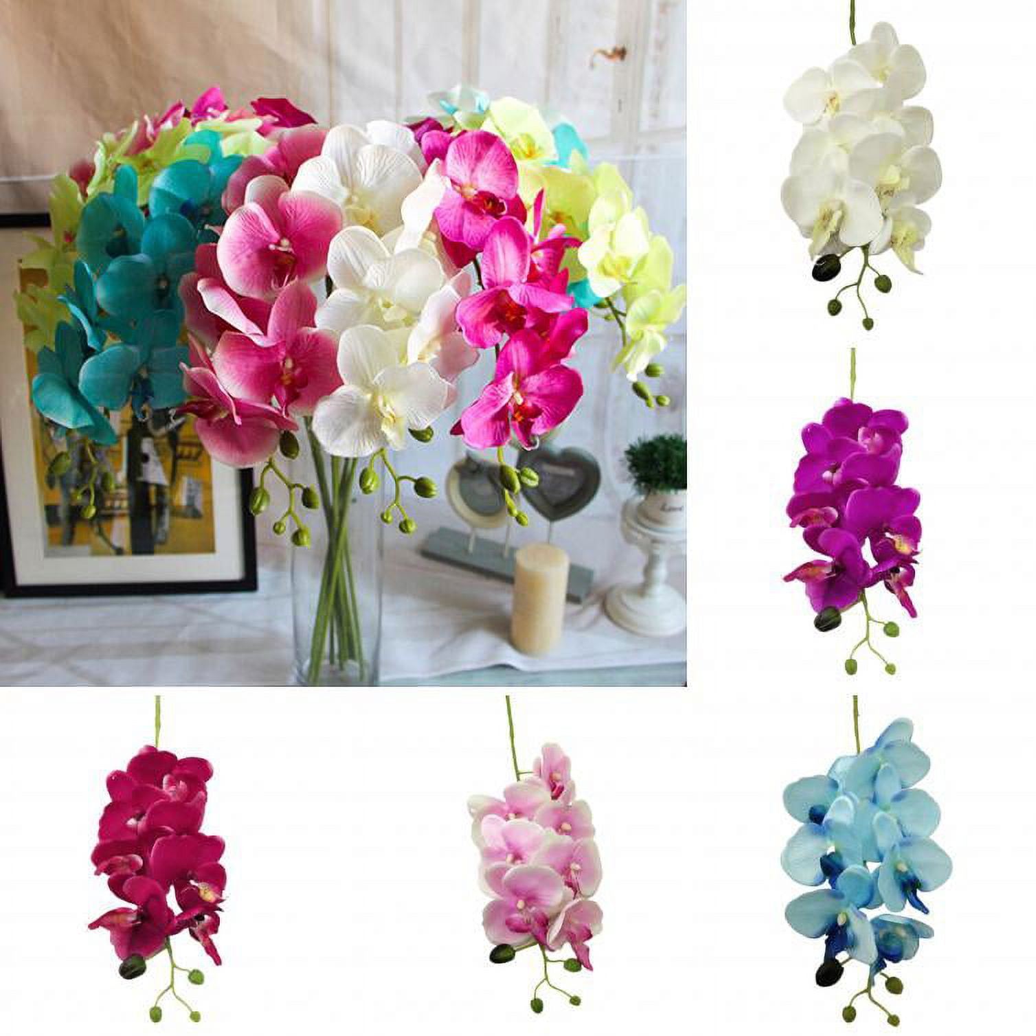 Limei Orchid Petals Artificial Decorations Orchids Heads Flowers Faux ...