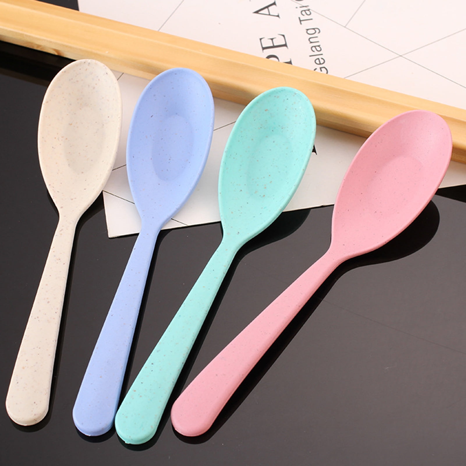 Limei 6.1" Plastic Toddler Spoons - Set of 4, BPA Free, Dishwasher Safe ...