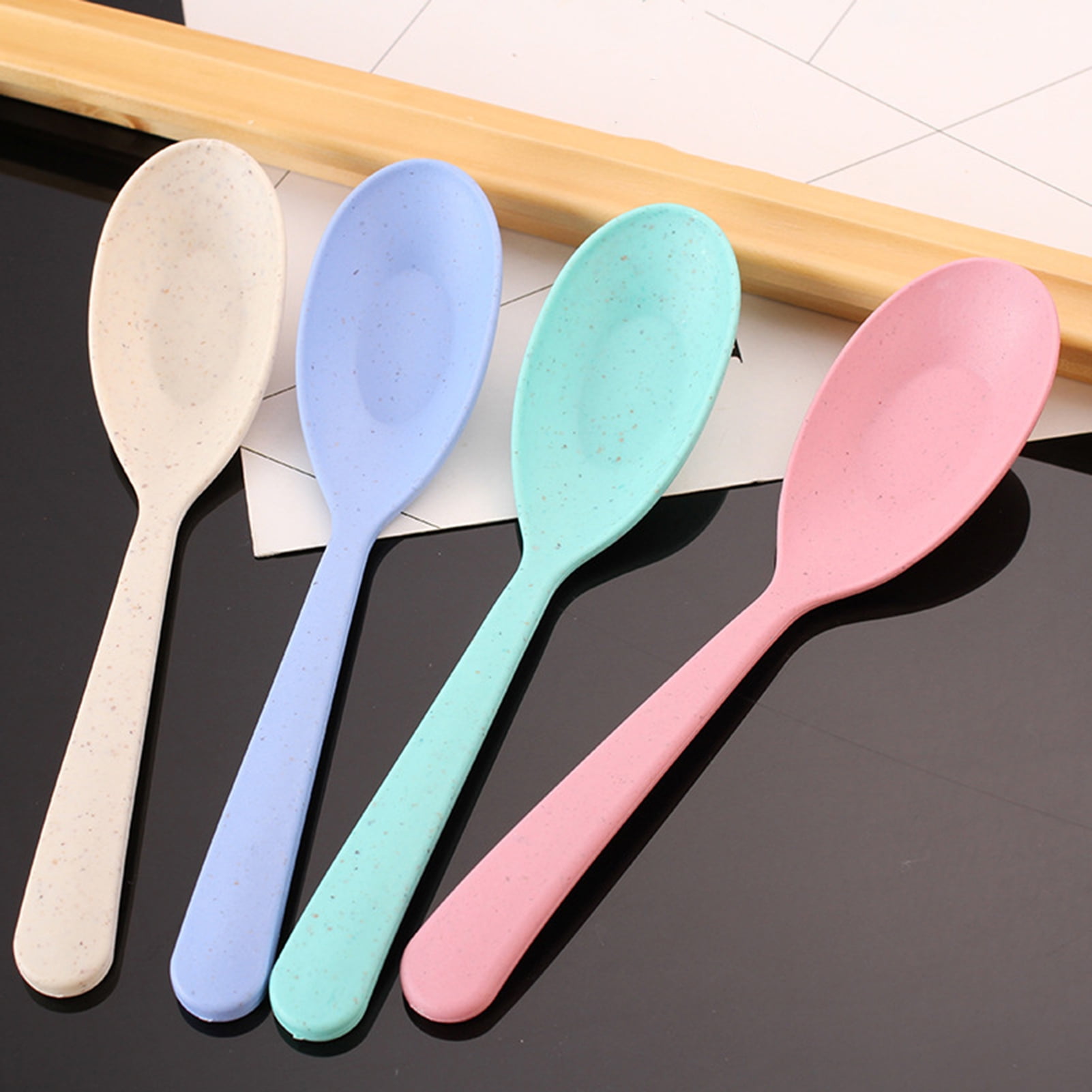 Limei 6.1" Plastic Toddler Spoons - Set of 4, BPA Free, Dishwasher Safe ...