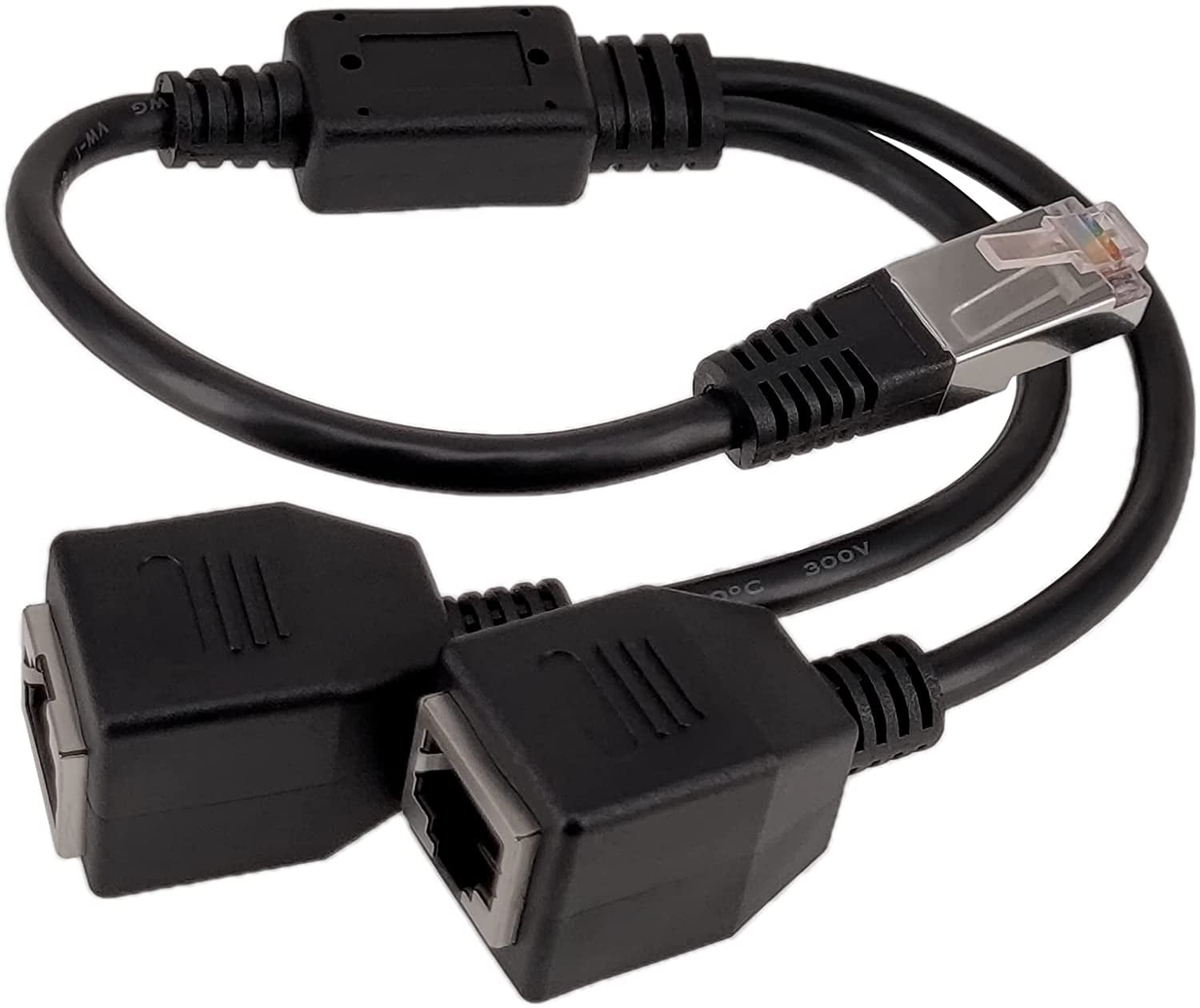 Limei RJ45 Ethernet Splitter Adapter, RJ45 1 Male to 2 Female LAN ...