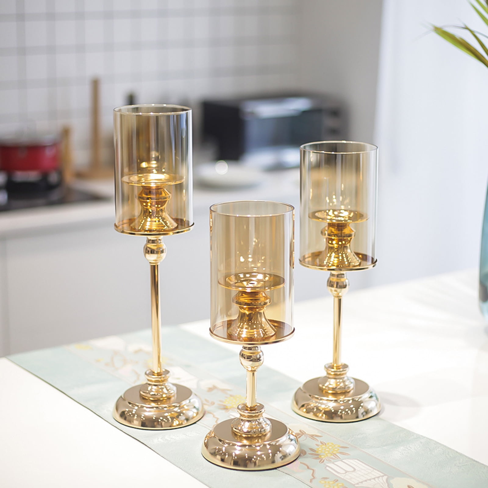 Limei Retro Table Candle Sticks for Dining Room, Mantel - Centerpiece ...