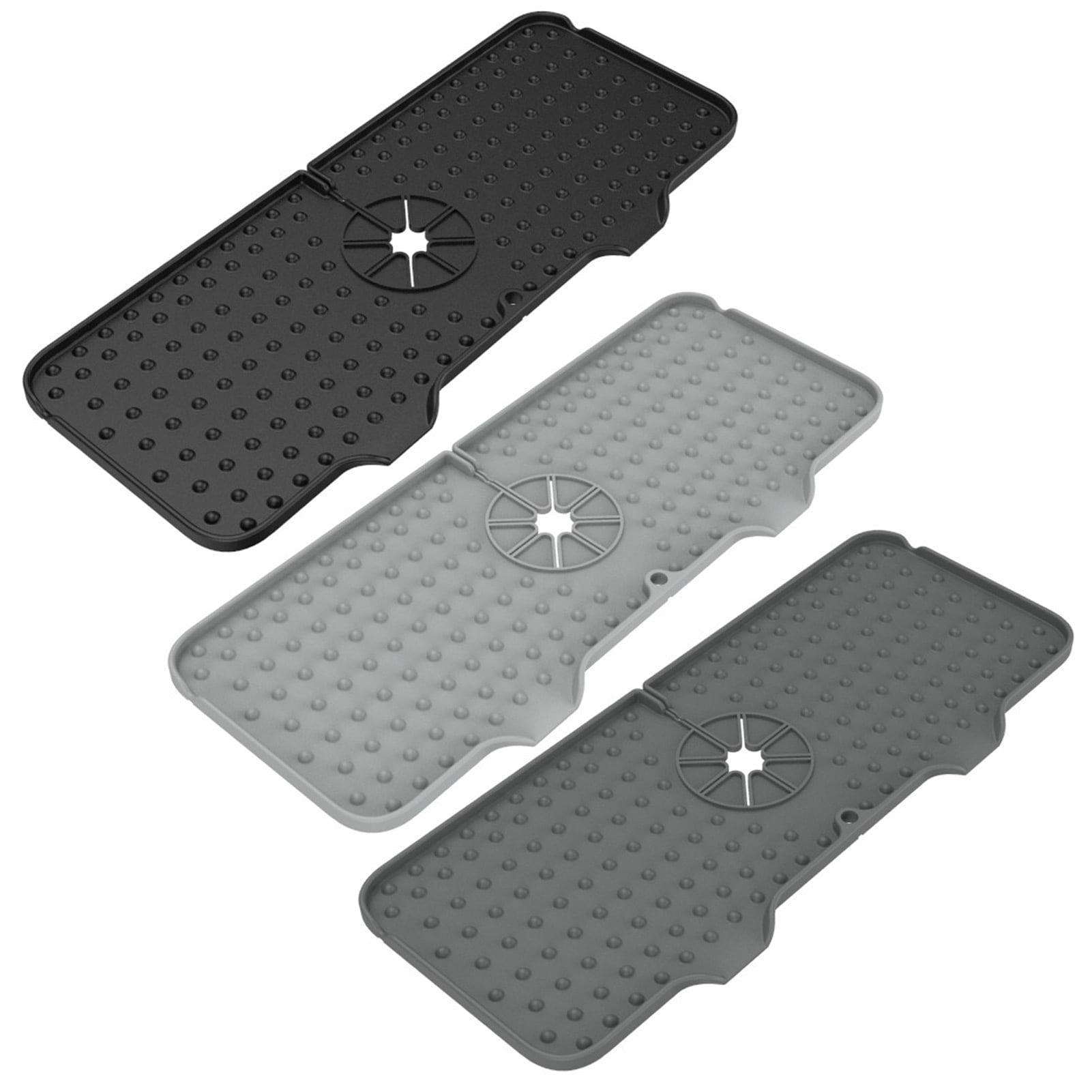 Limei Silicone Kitchen Faucet Mat, Behind Sink Splash Guard, Self ...