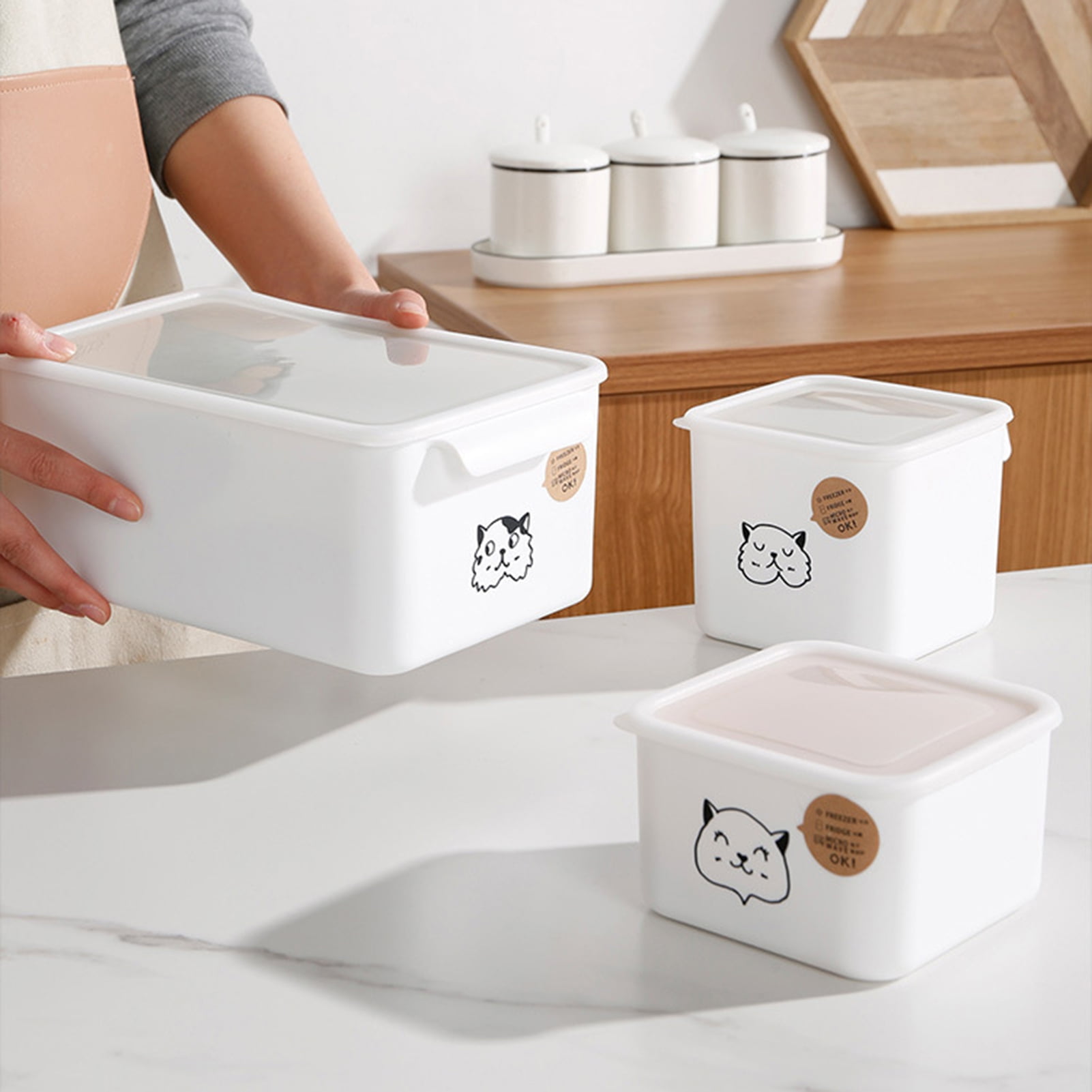 Limei Simple Fridge Food Container Temperature Difference Resistance ...