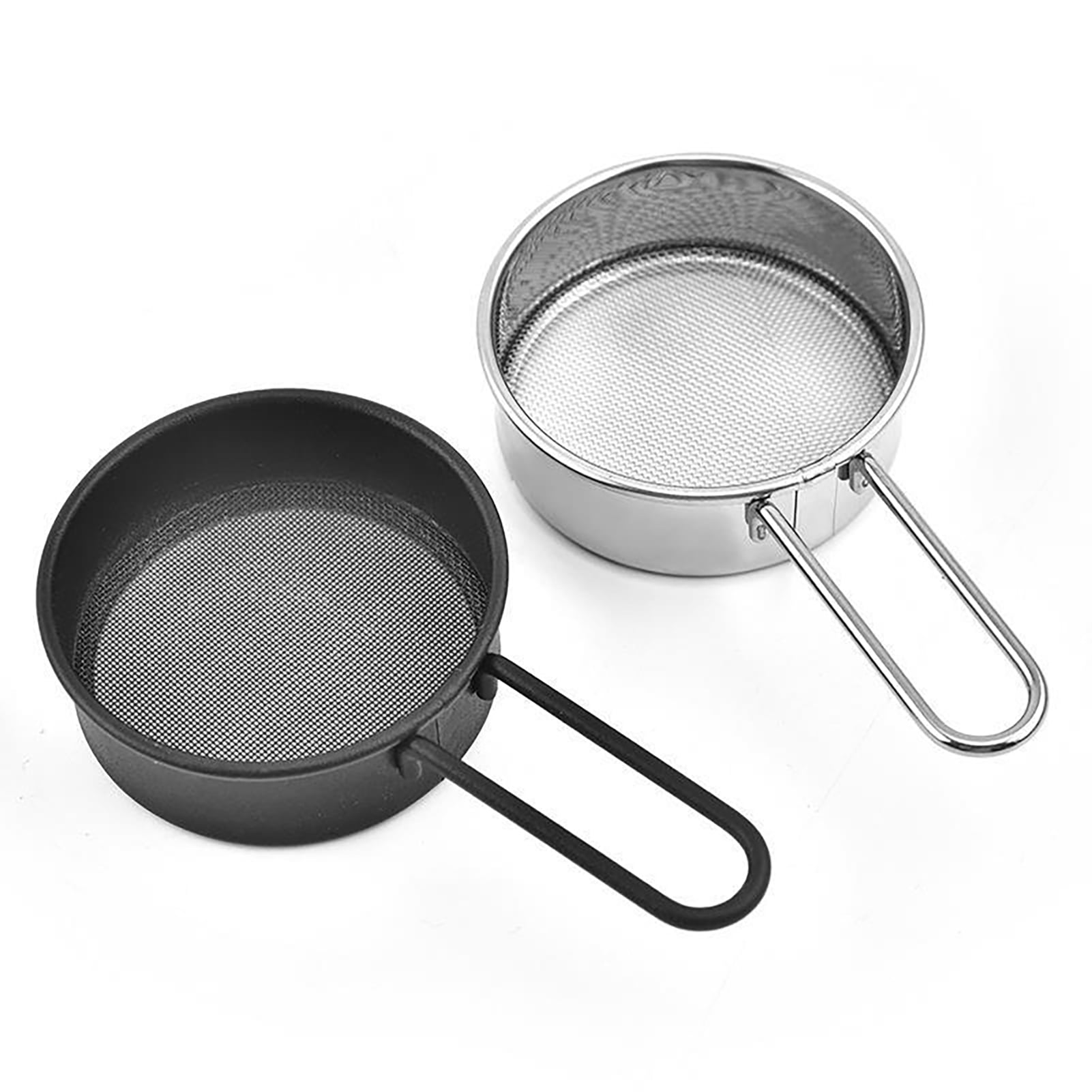 Limei Stainless Steel Strainer with Long Handle, Flour Sieve Mini Small ...