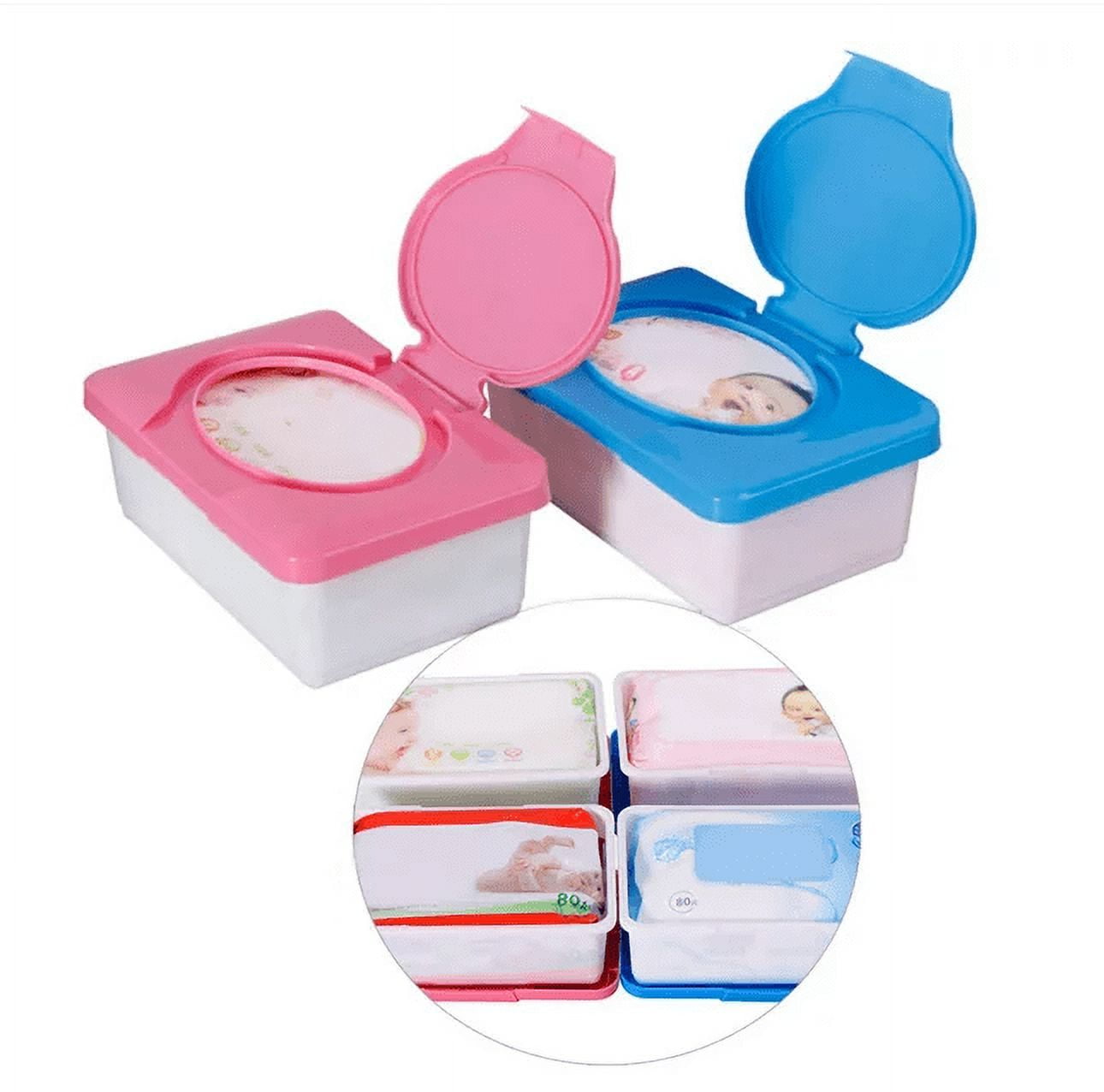 Limei Wipes Dispenser, Wipe Holder with Buckle Lid for Baby & Adult ...