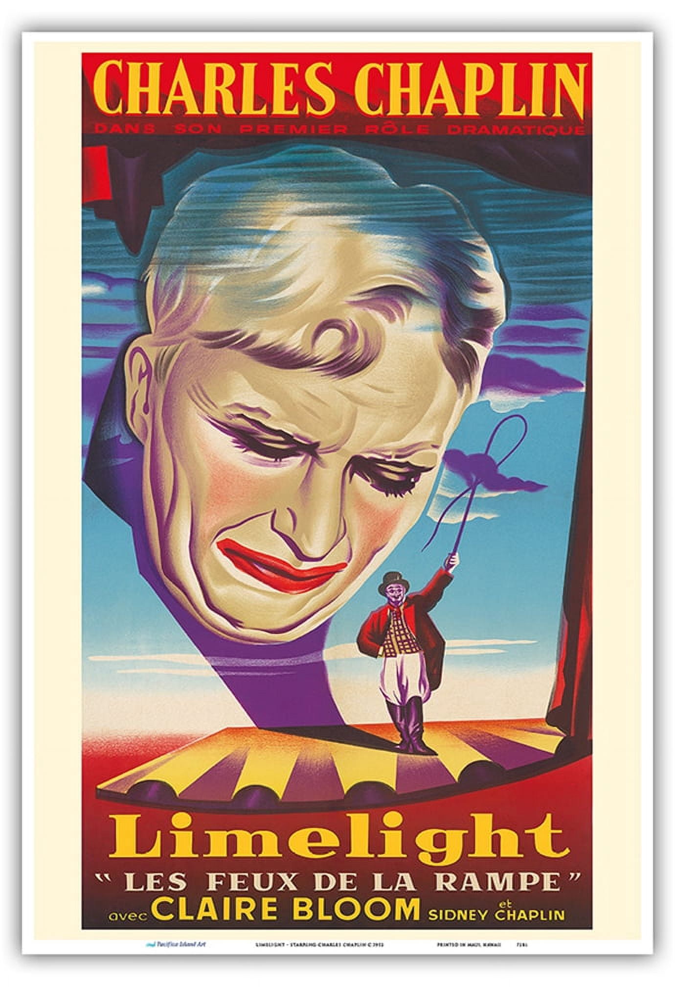 Limelight - Starring Charles Chaplin - Vintage Film Movie Poster c.1952 ...
