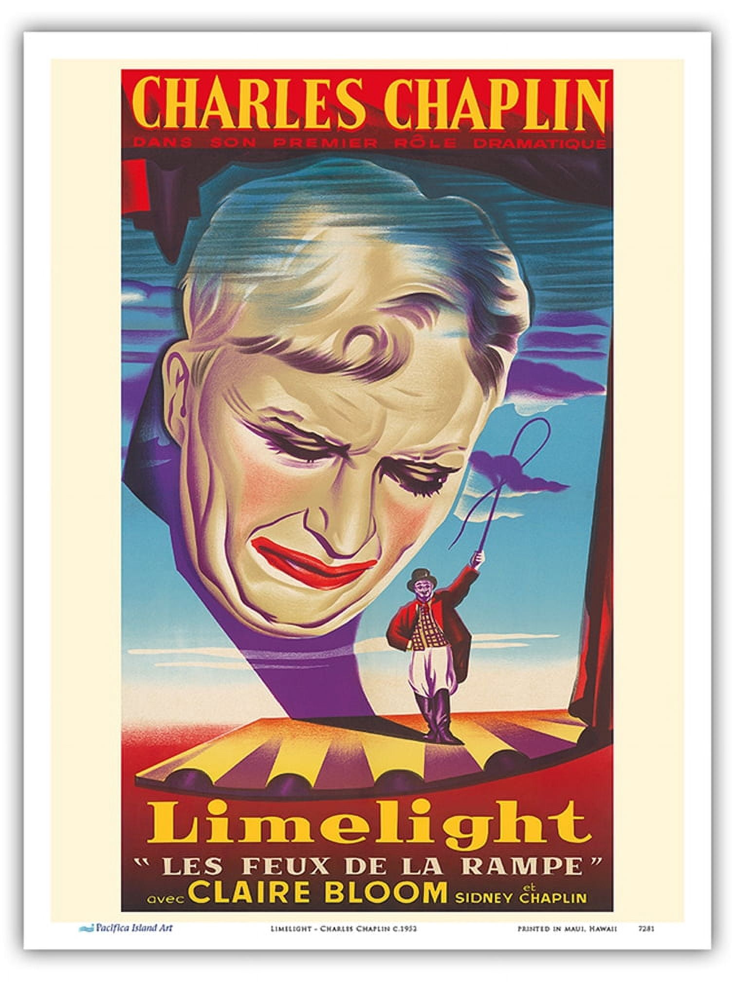 Limelight - Starring Charles Chaplin - Vintage Film Movie Poster c.1952 ...