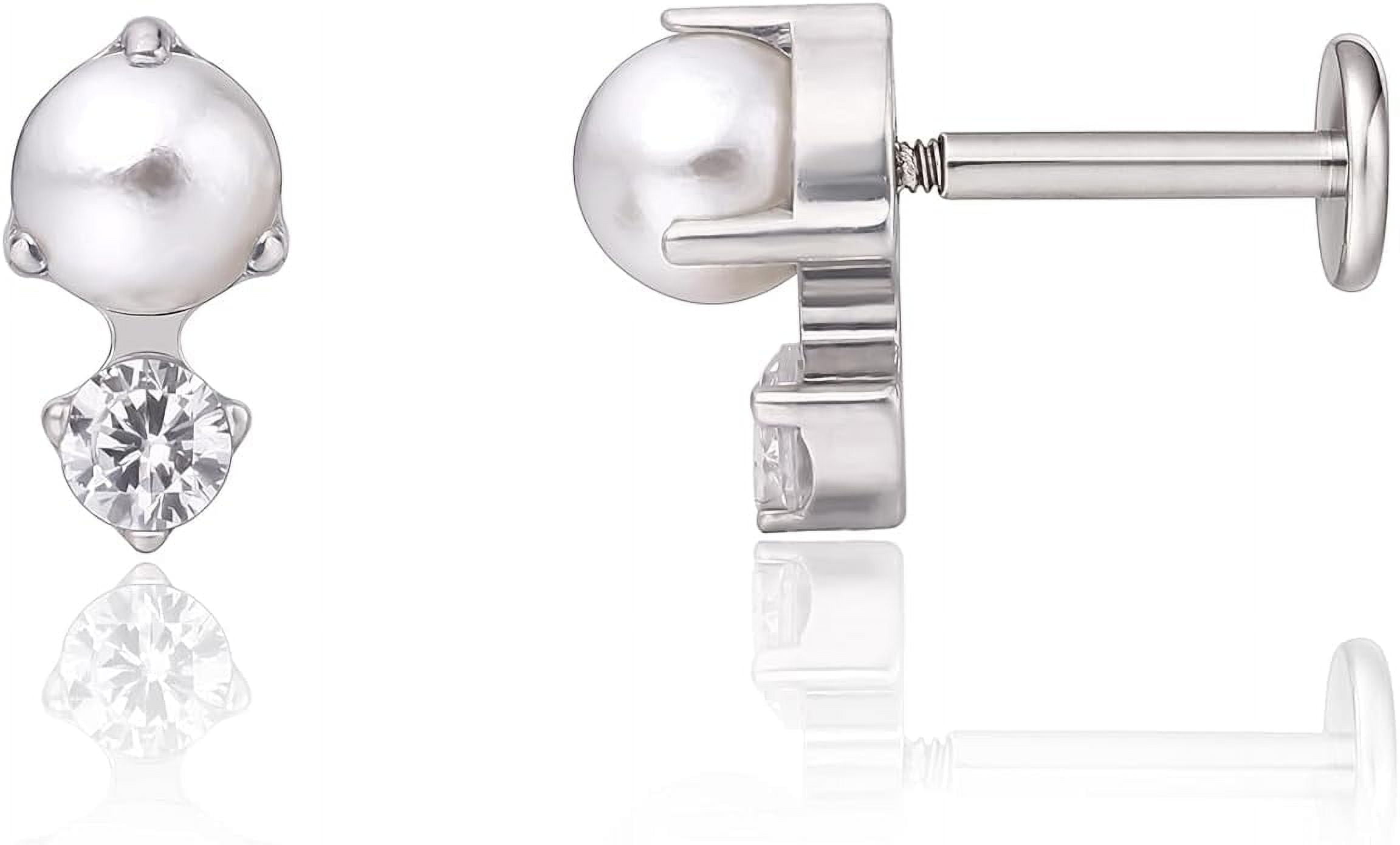 Limerencia 18g Titanium Internally Threaded Tragus Piercing Jewelry ...