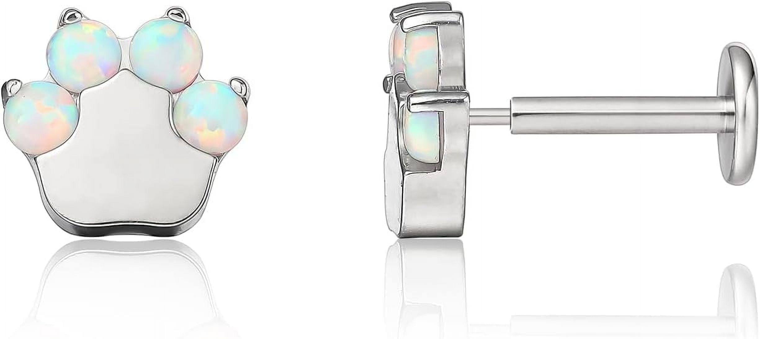 Limerencia G23 Hypoallergenic 18g Flat Back Stud Earrings Implant Grade ...