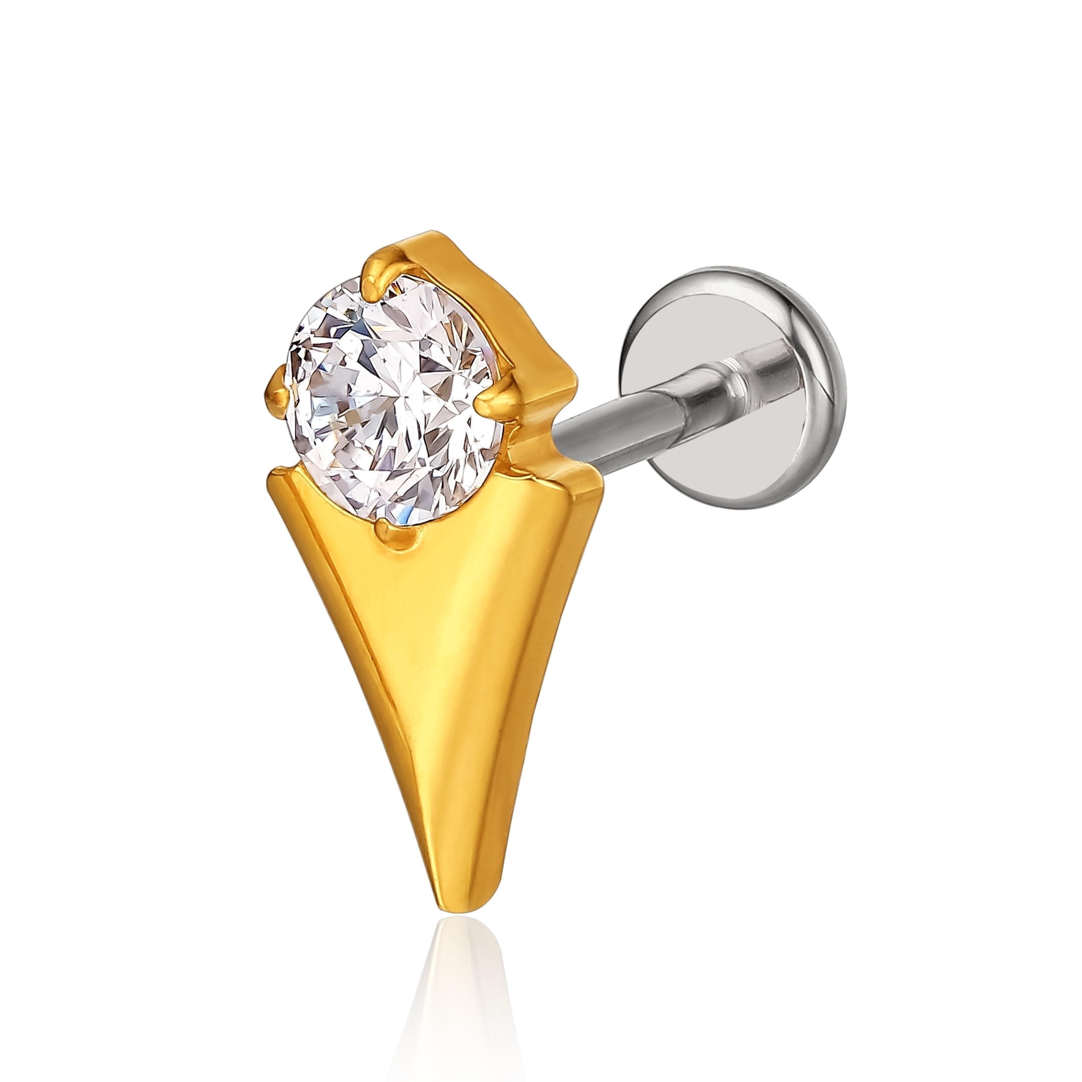 Limerencia Hypoallergenic Titanium ASTM F136-18G 6mm 8mm 10mm Flat Back ...