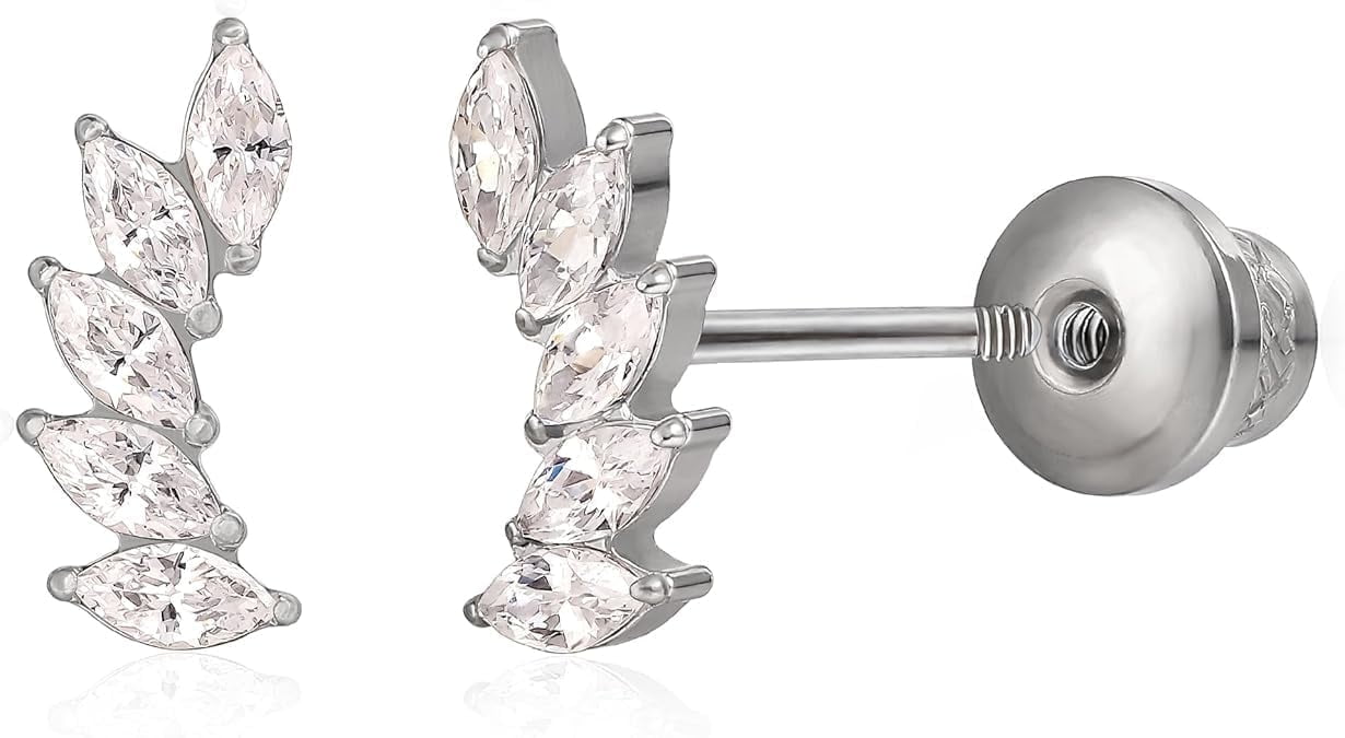 Limerencia Hypoallergenic Titanium Flat Back Earrings Helix Cartilage ...