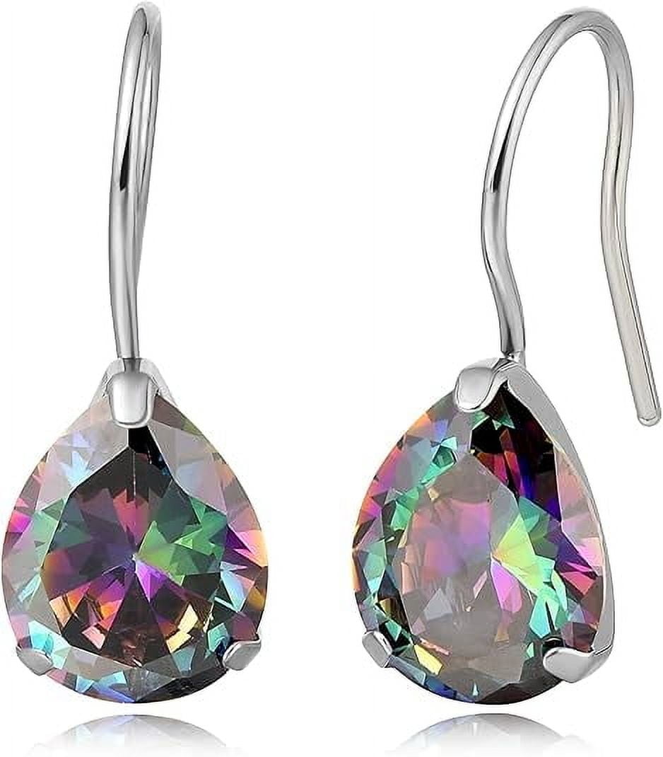 Limerencia Hypoallergenic Titanium Jewelry Water Drops Cubic Zirconia ...
