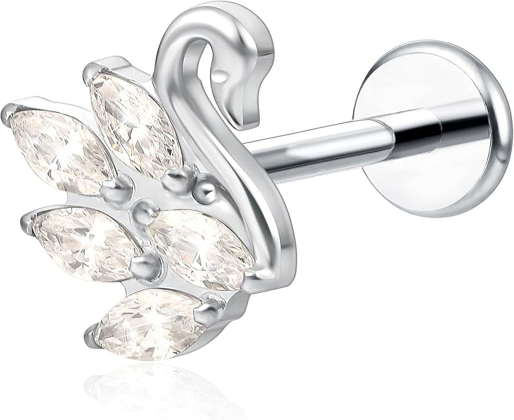 Limerencia Titanium F136 Hypoallergenic Flat Back Stud Earrings for ...