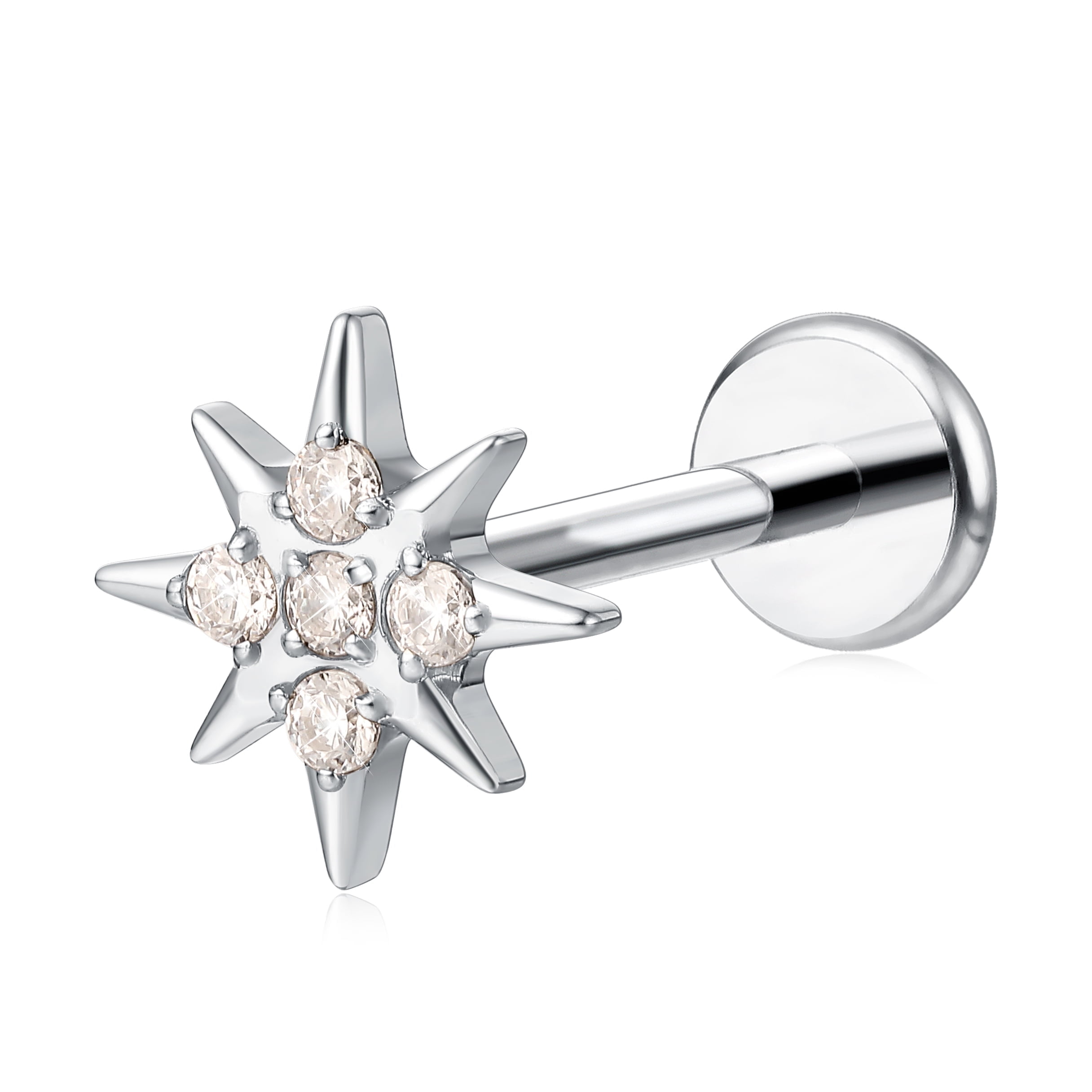 Limerencia Titanium F136 Hypoallergenic Flat Back Stud Earrings for ...