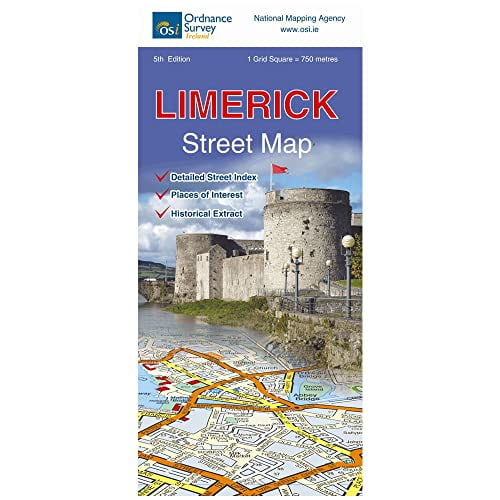 Pre-Owned Limerick Street Map | Enlarged City Centre Map | Ordnance ...