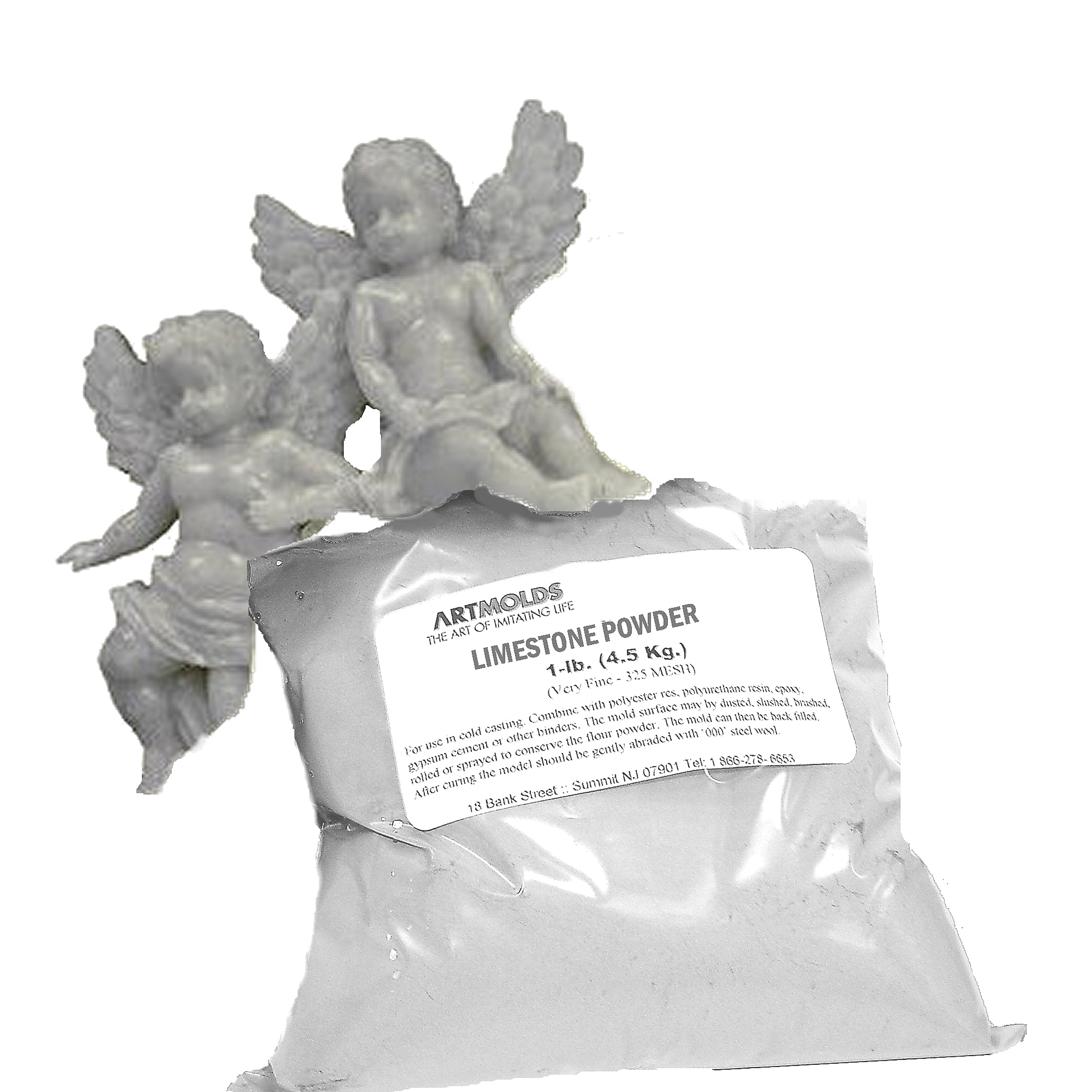 Limestone Powder 325-Mesh - 1-lb. by ArtMolds Brand for Cold Casting ...