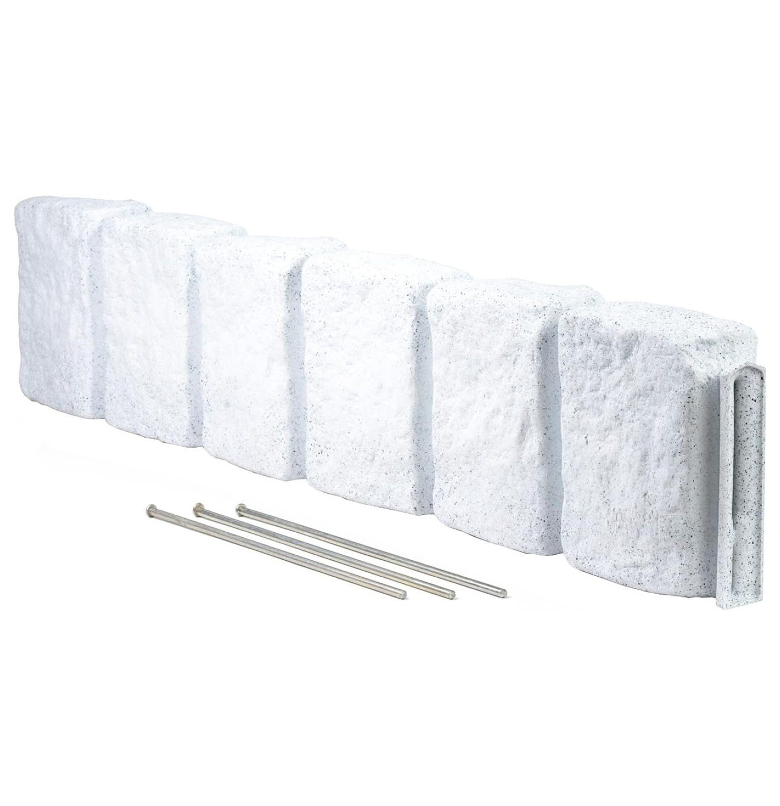 Limewash BlockXL lawn and garden landscape edging - 9.5" tall ...