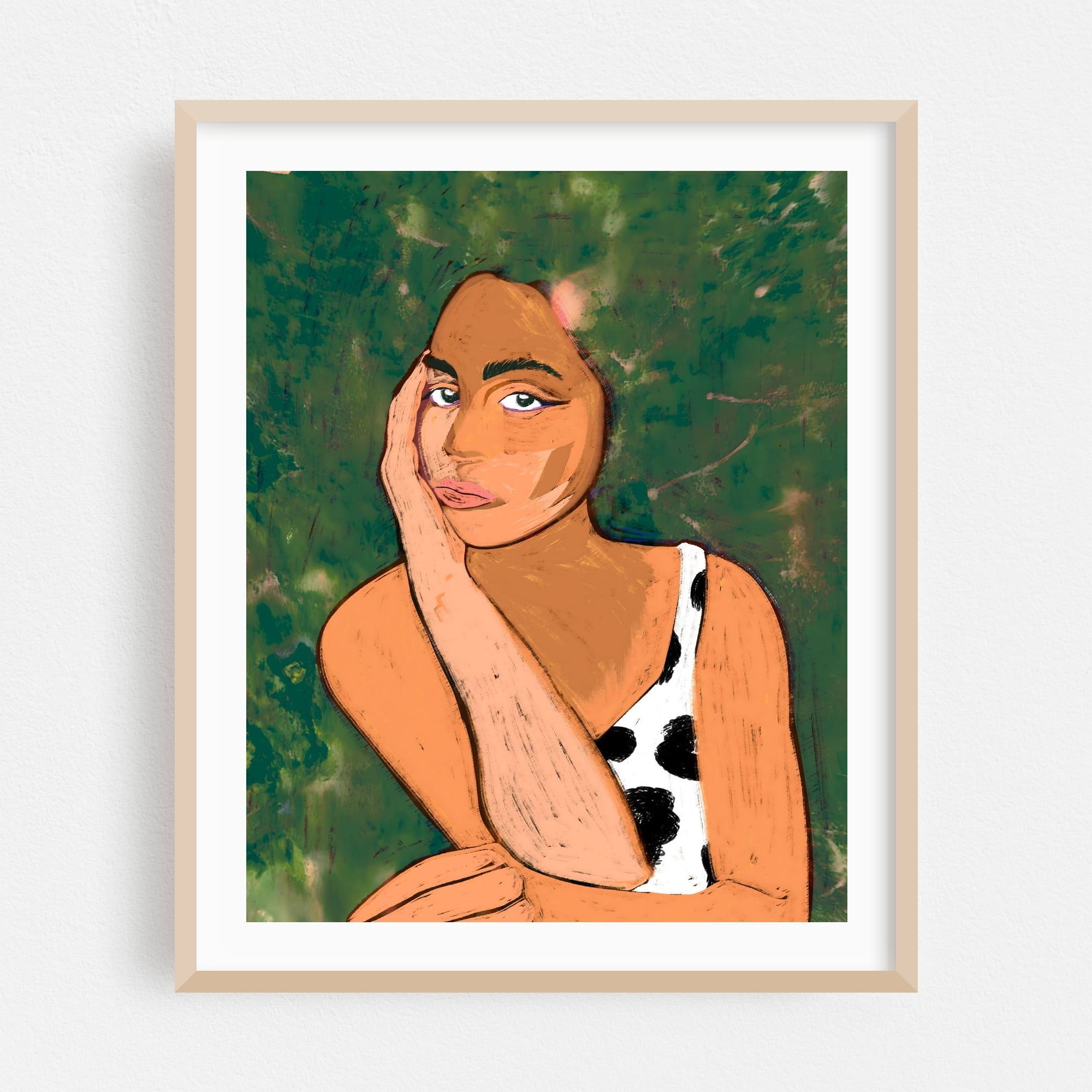 Liminal Quietude - Painting Portrait Modern Art Abstract Illustration ...
