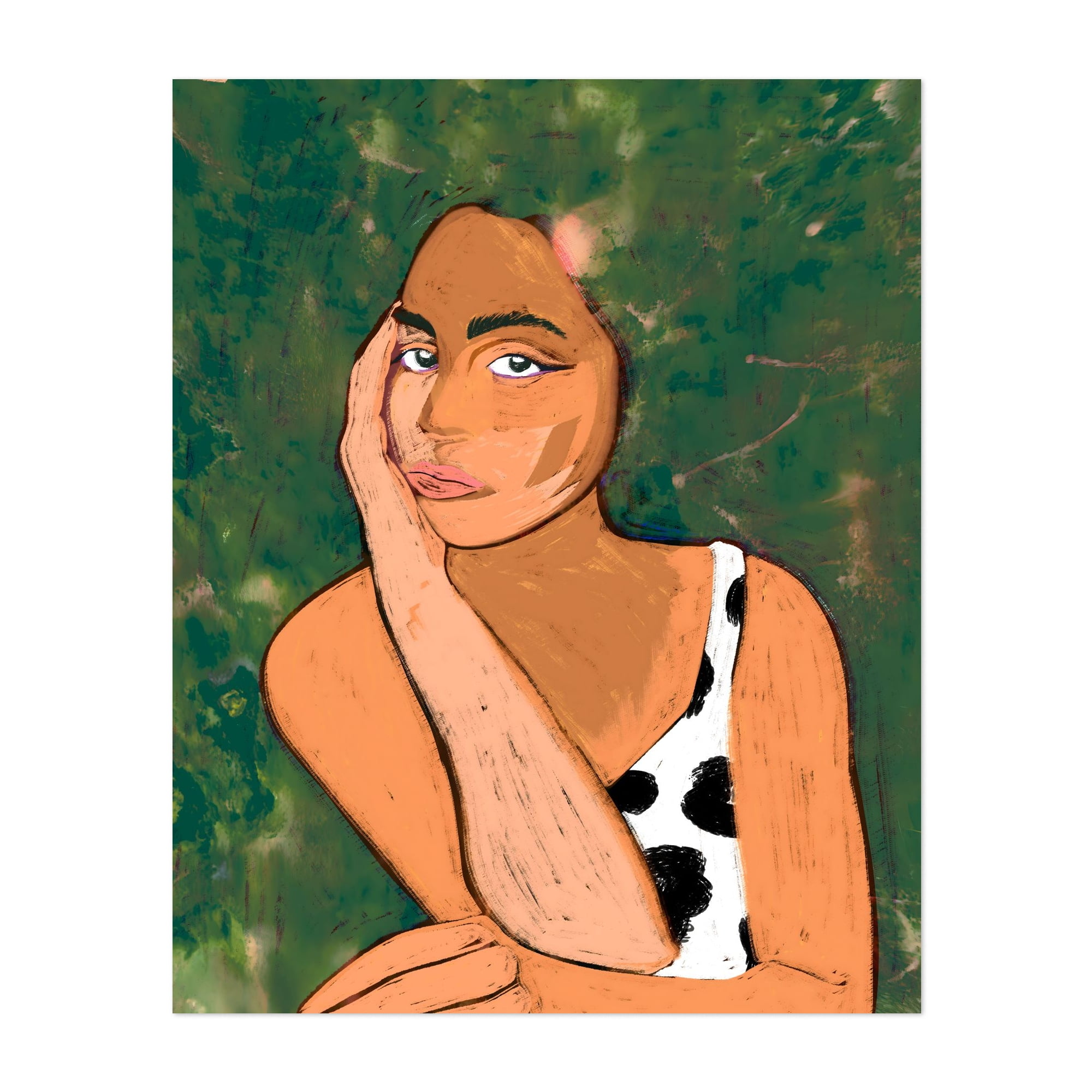 Liminal Quietude - Painting Portrait Modern Art Abstract Illustration ...