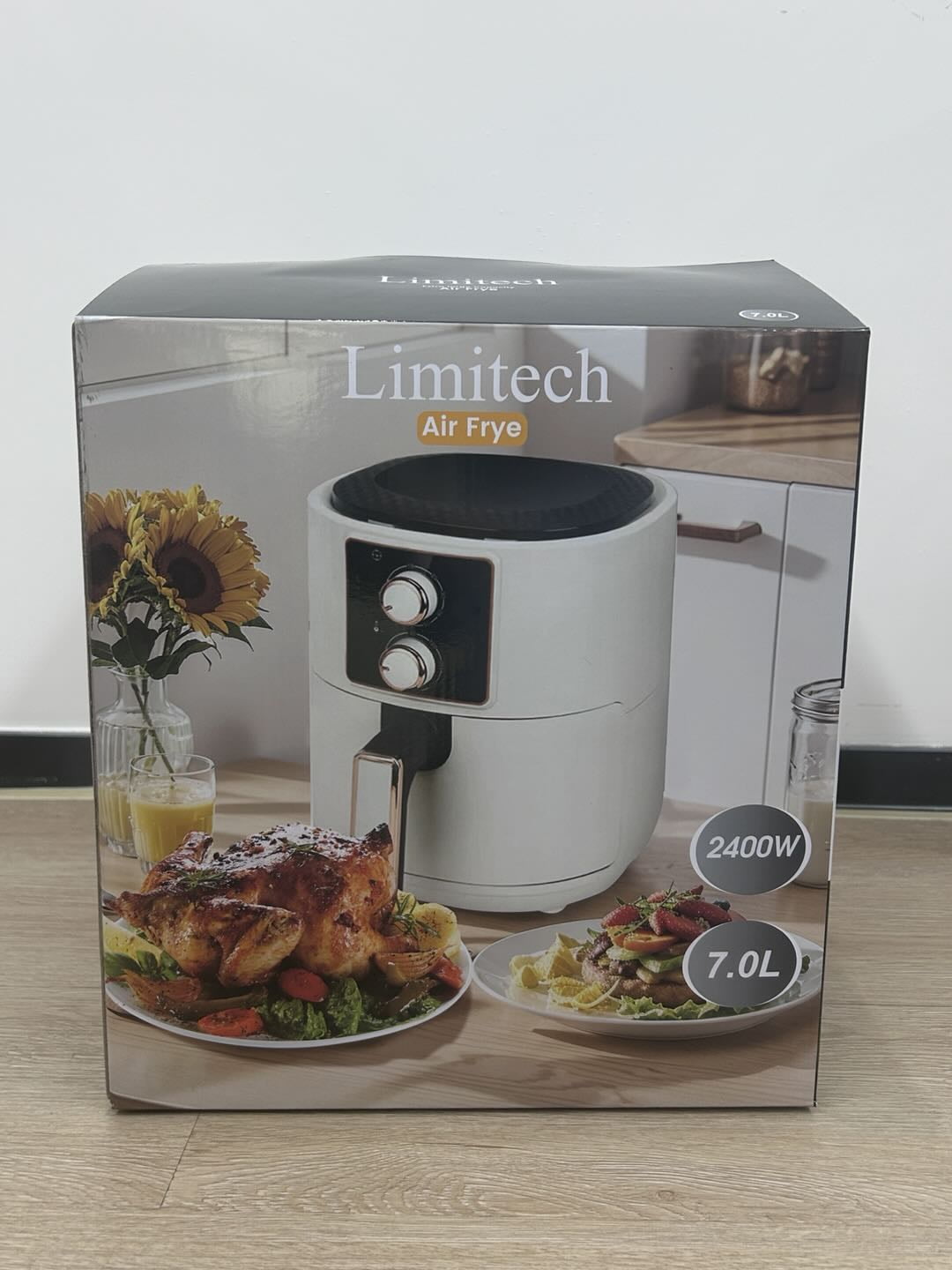 Limitech Air Fryer Pro 4-in-1, Supports Air Fry, Grill, Bake, Reheat, Features Hot Air ...