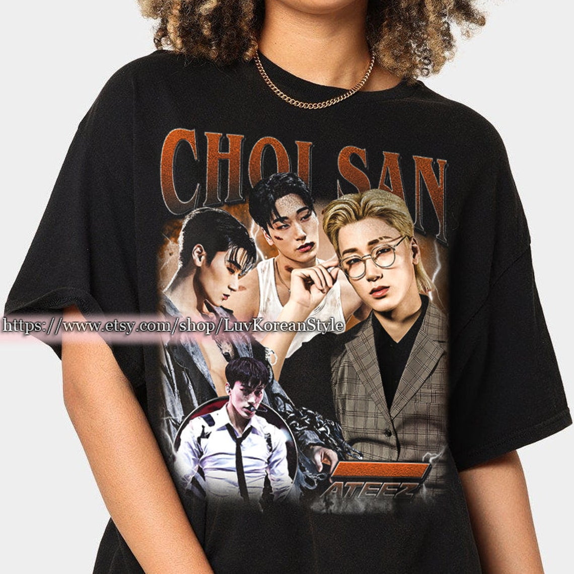 Limited Choi San Ateez Korean Pop Tshirt Vintage Unisex Shirt - Walmart.com