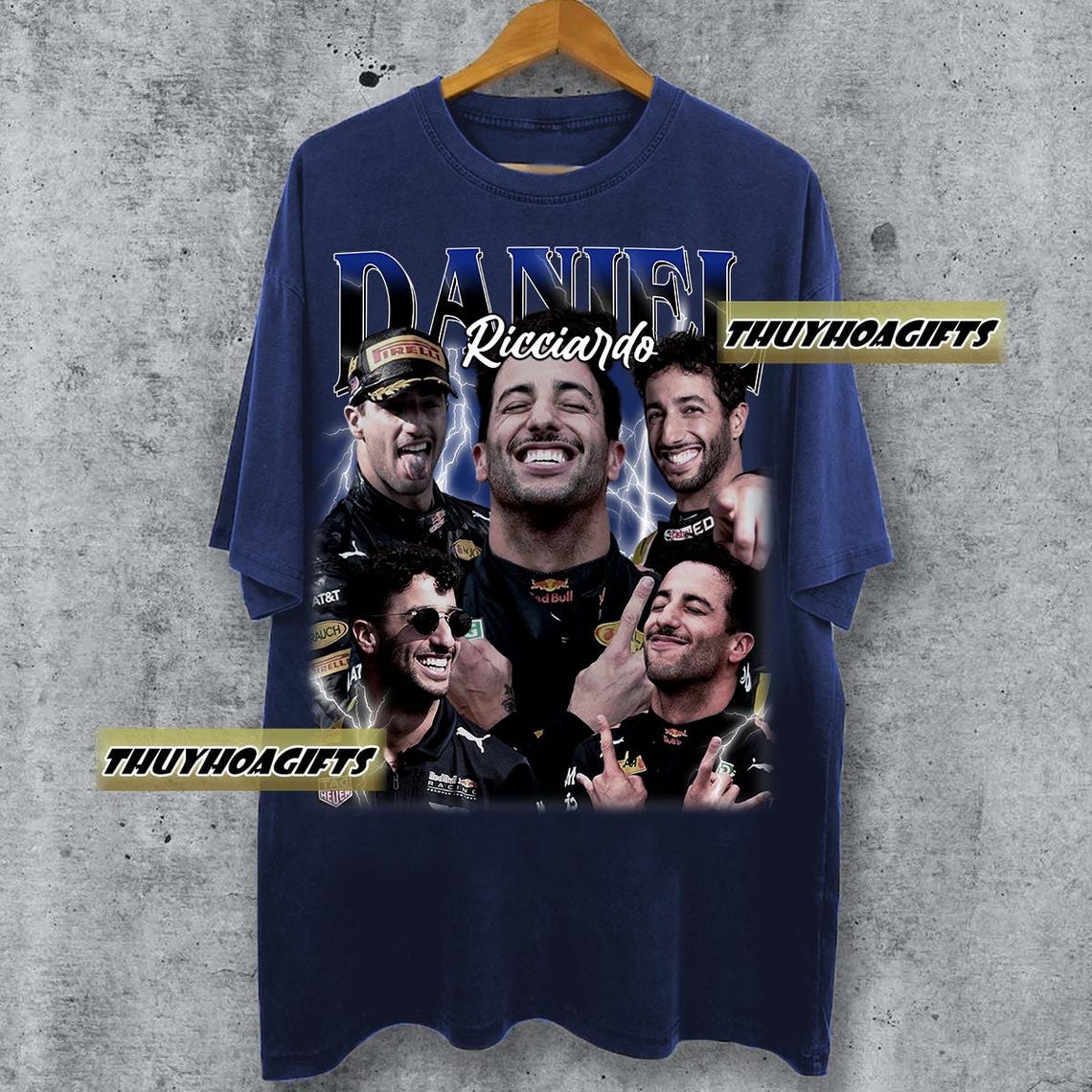 Limited Daniel Ricciardo Vintage 90s Bootleg T-shirt, Retro Racing ...