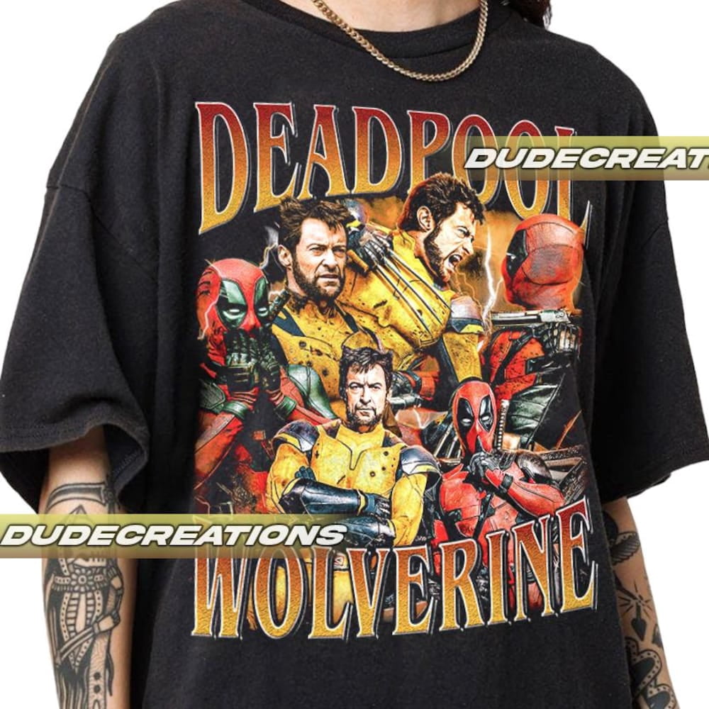 Limited Deadpool Wolverine Vintage T-Shirt, Shirt Gift For Woman and ...
