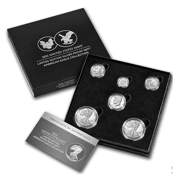 Limited Edition 2021 Silver Proof Set American Eagle Collection 21RCN ...