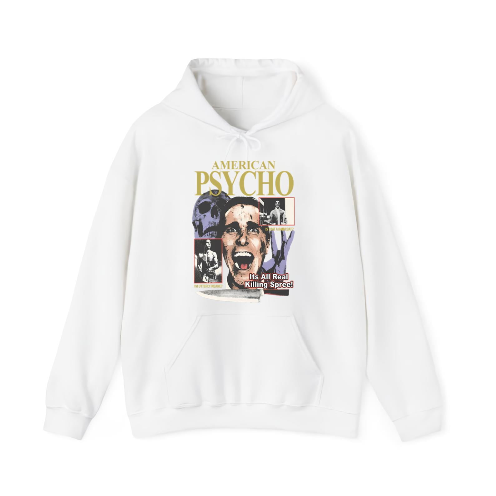 Limited Edition American Psycho Graphic hoodie, Retro Horror Movie ...