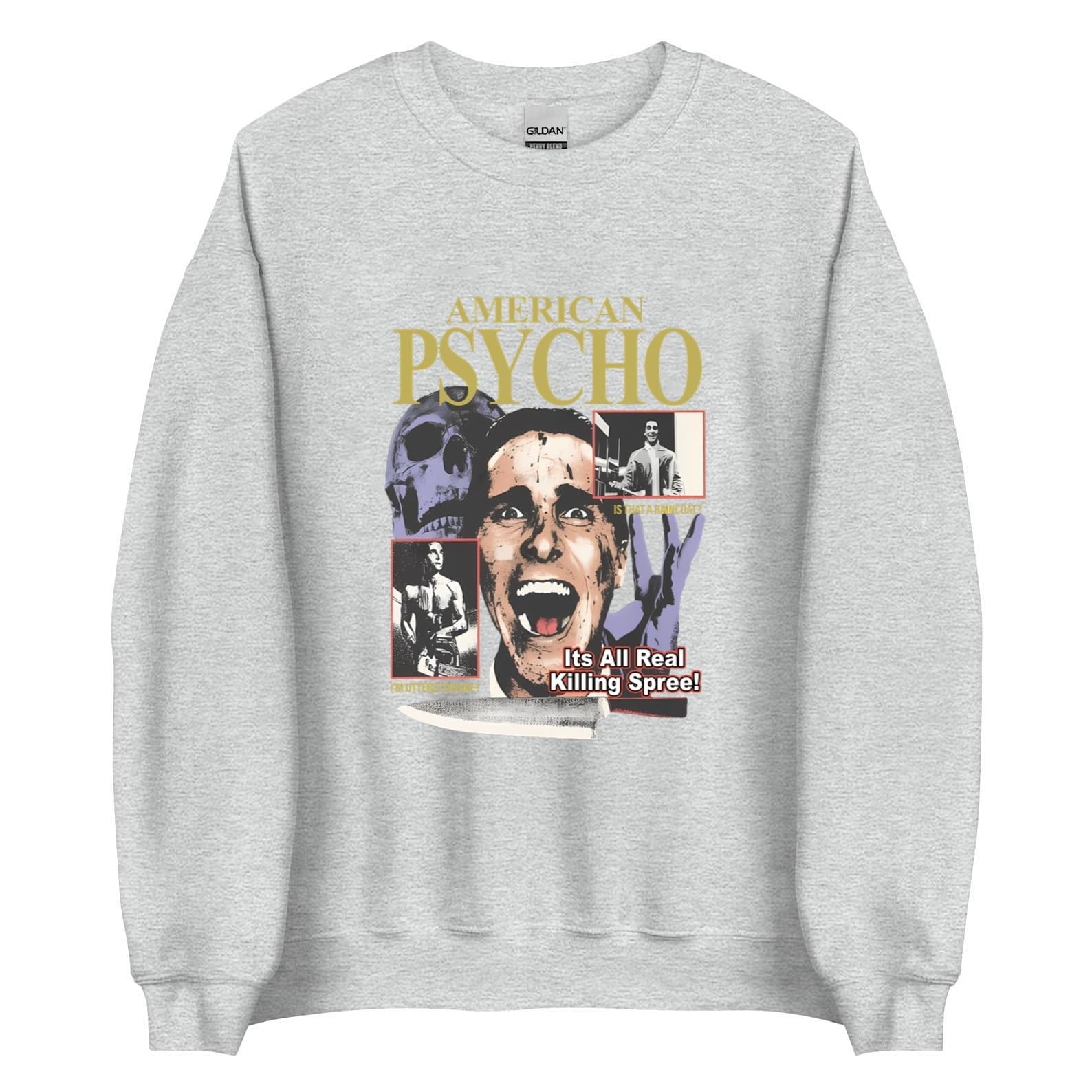 Limited Edition American Psycho Graphic sweatshirt, Retro Horror Movie ...