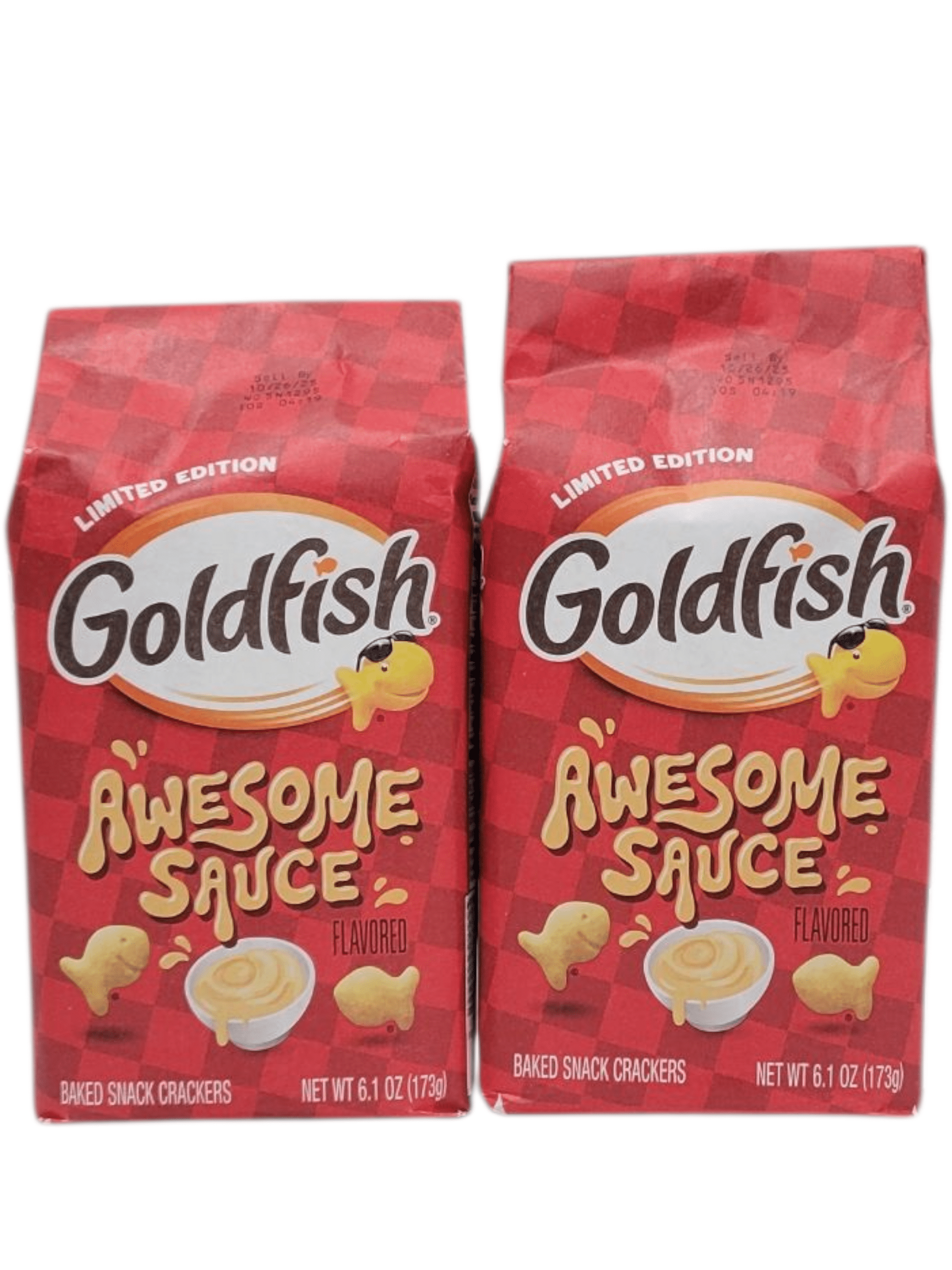 Limited Edition Goldfish Awesome Sauce Flavored Baked Snack Crackers 6. ...