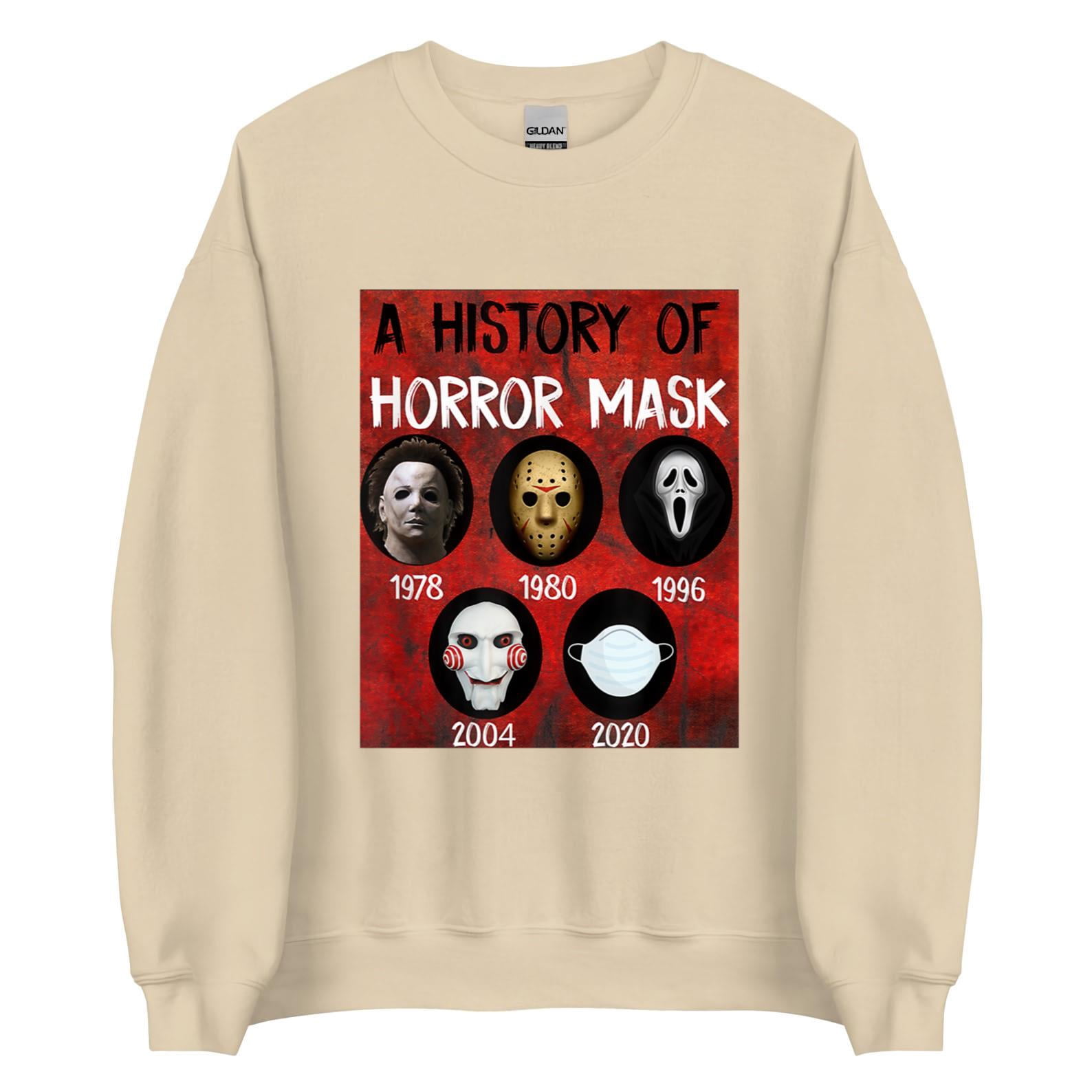 Limited Edition Horror masks history Halloween costumes T sweatshirt ...