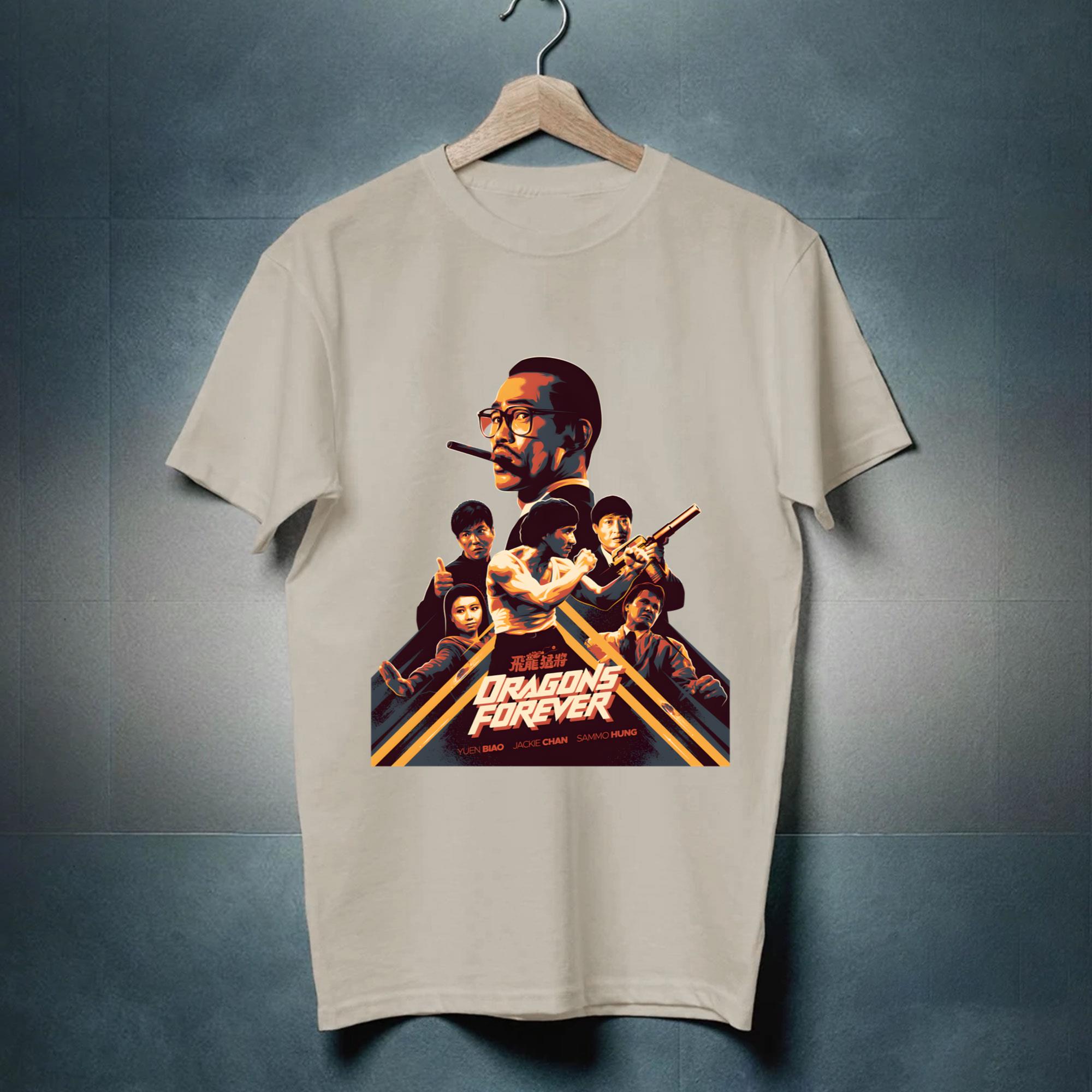 Limited Edition Jackie Chan Dragons Forever Movie T shirt Heavy Cotton ...