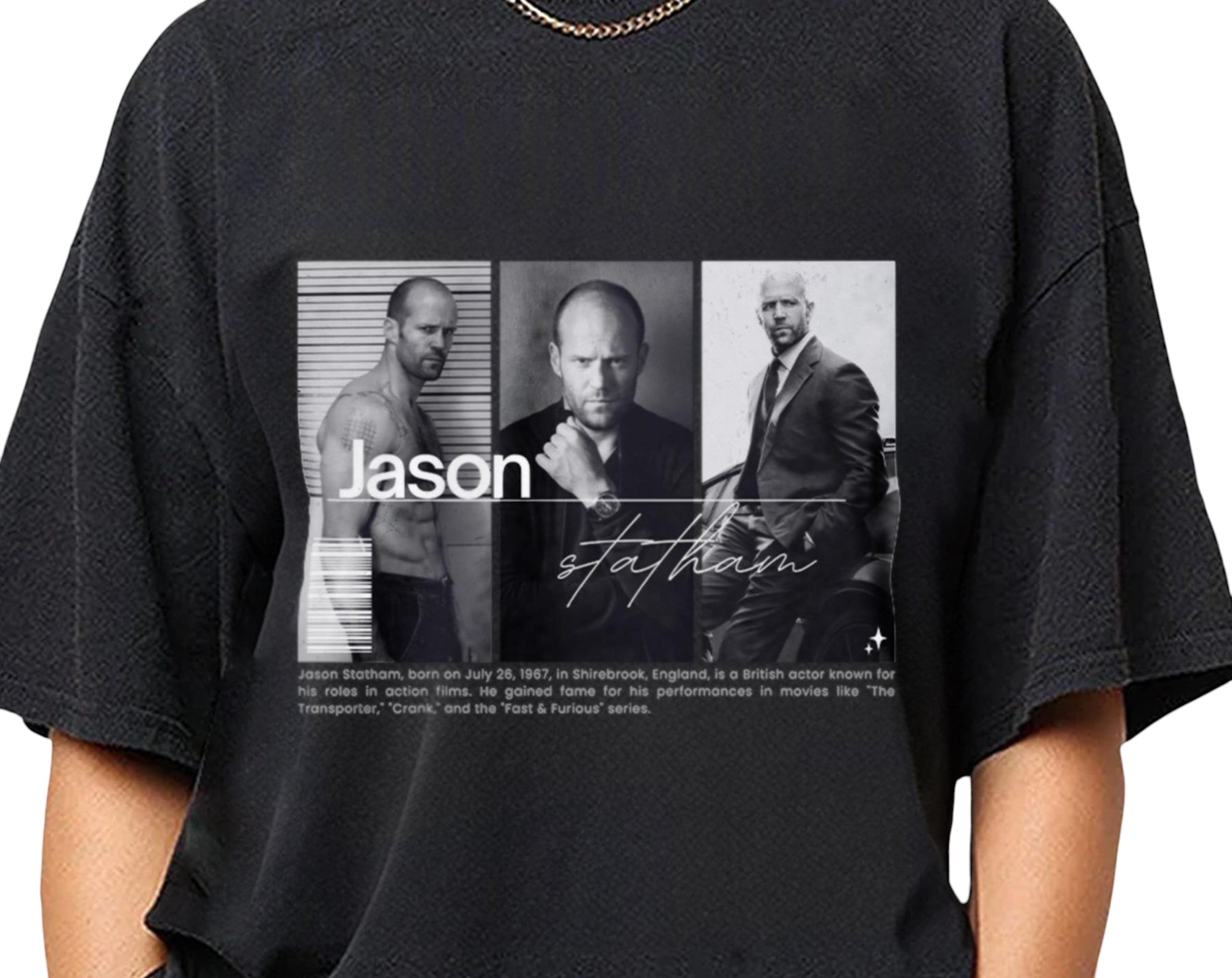 Limited Edition Jason Statham T-Shirt, Exclusive Fan Merch For Women ...