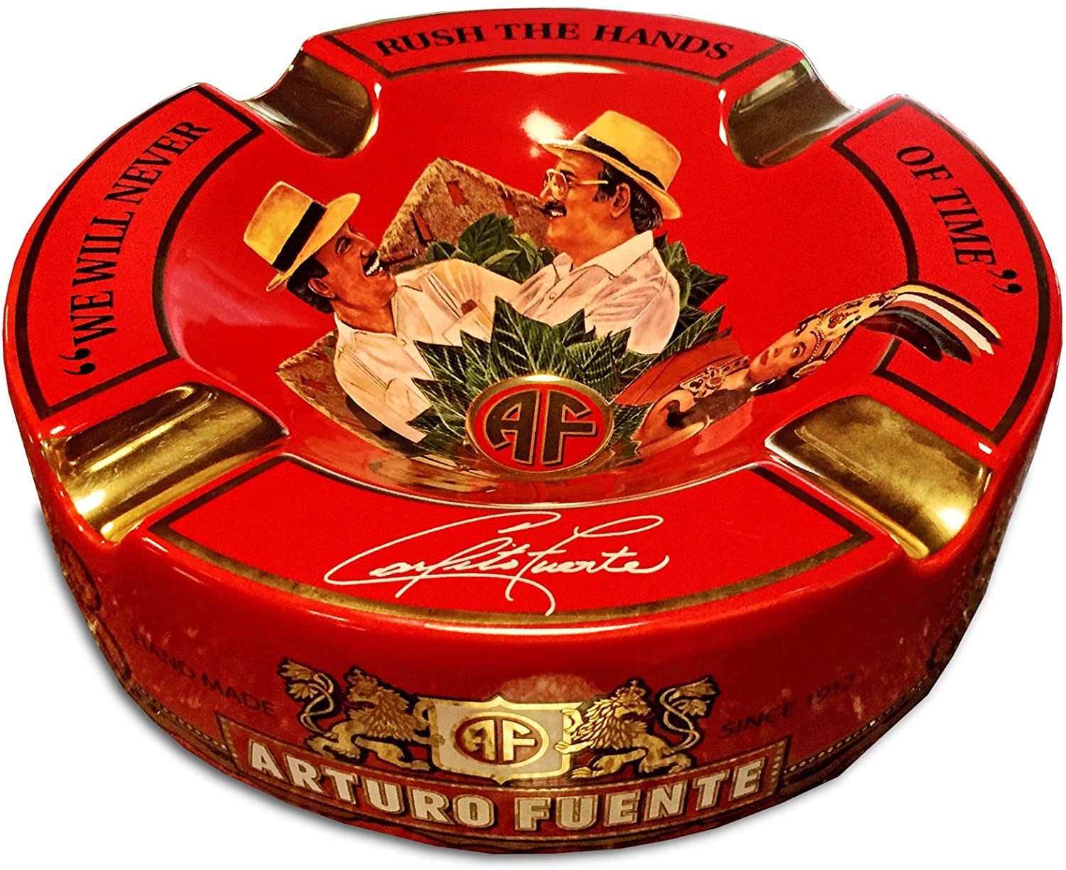 Limited Edition Large 9 inch Arturo Fuente Porcelain Cigar Ashtray Red ...