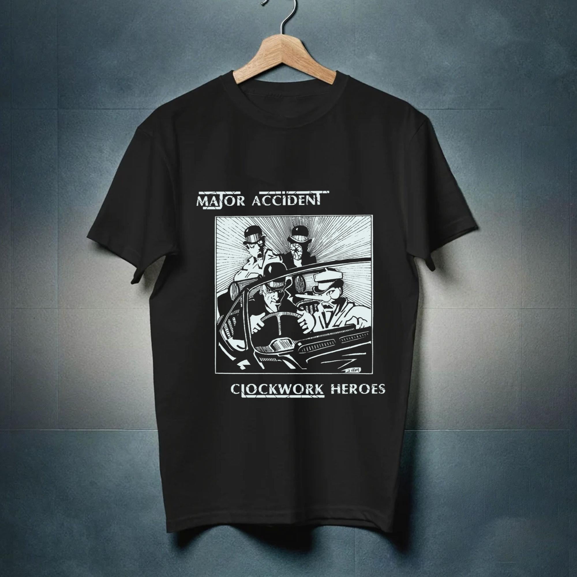 Limited Edition MAJOR ACCIDENT - CLOCKWORK HEROES Black T shirt S ...