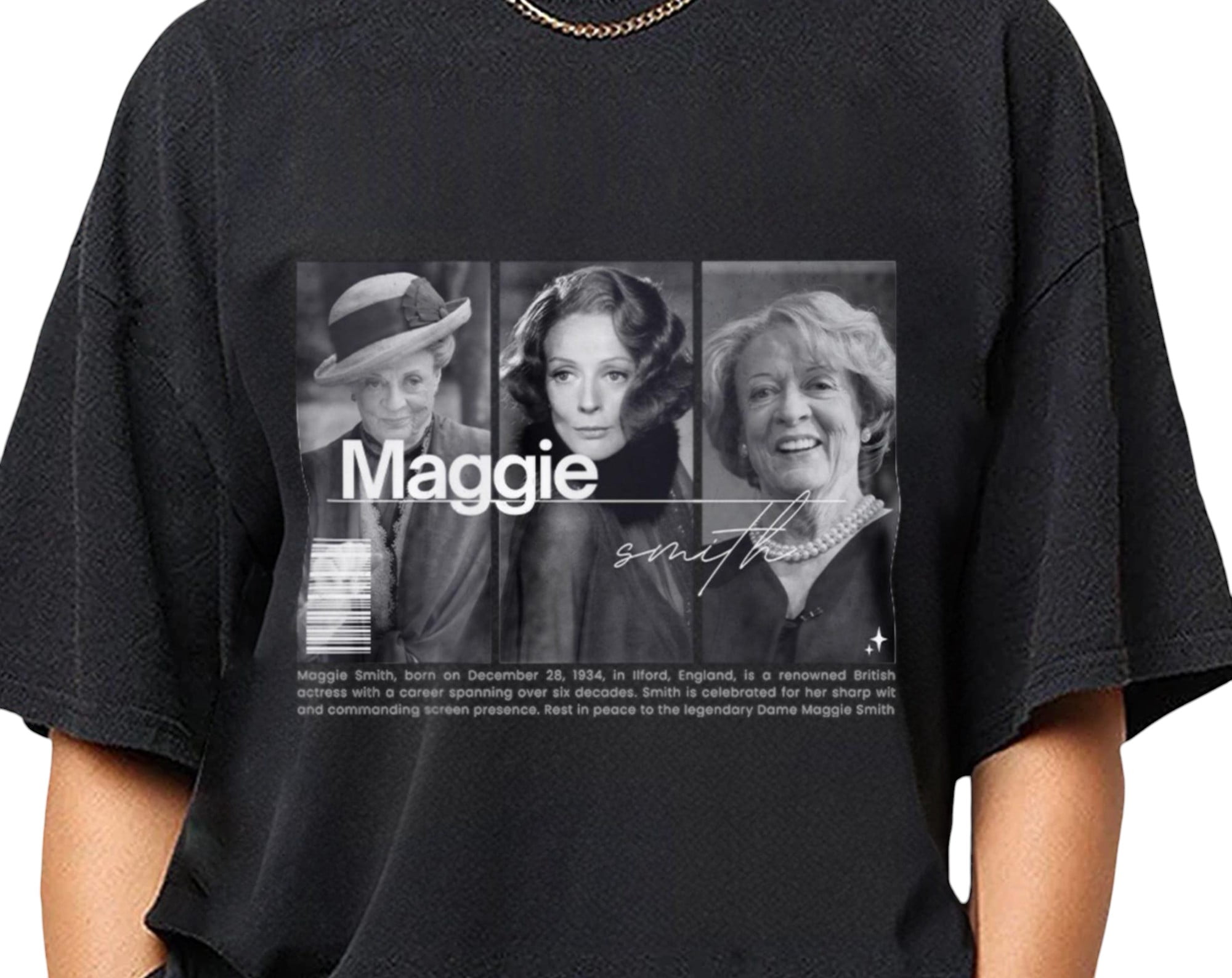Limited Edition Maggie Smith T-Shirt, Exclusive Fan Merch For Women And ...