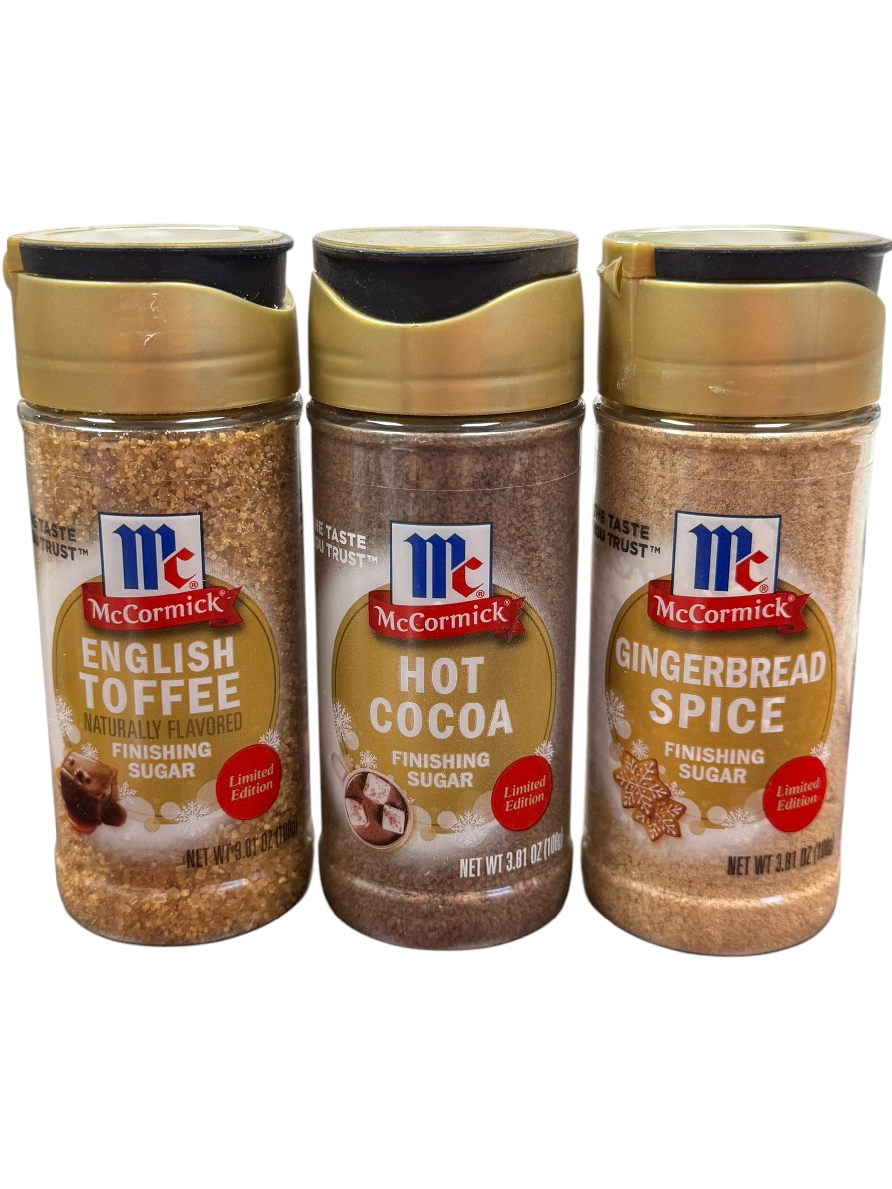 Limited Edition McCormick Holiday Finishing Sugar Variety Pack - 3 ...