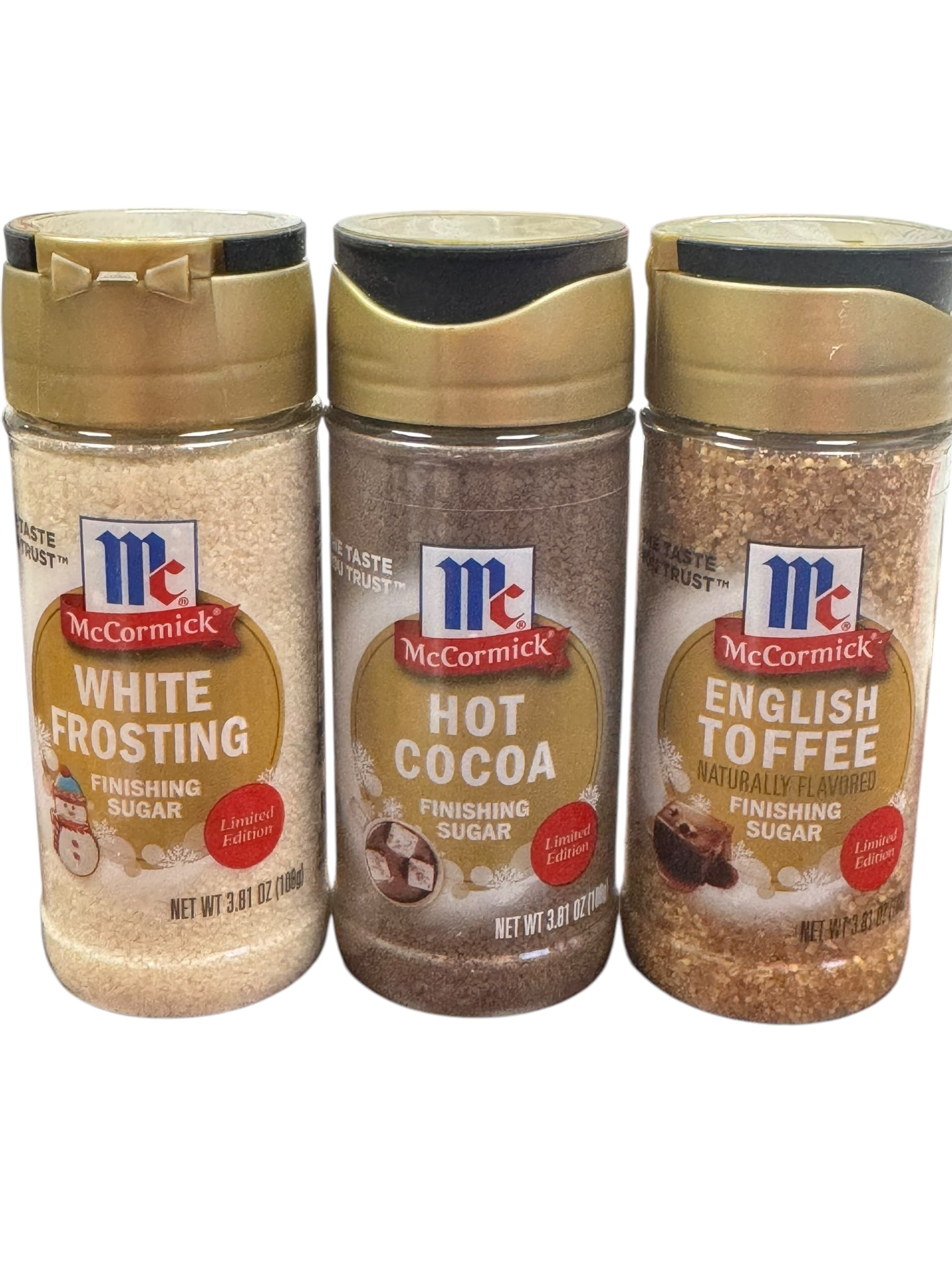 Limited Edition McCormick Holiday Finishing Sugar Variety Pack - 3 ...