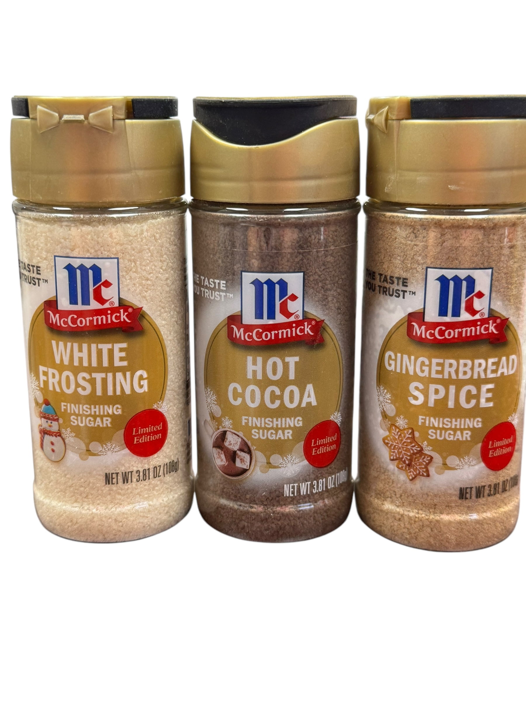 Limited Edition McCormick Holiday Finishing Sugar Variety Pack - 3 ...