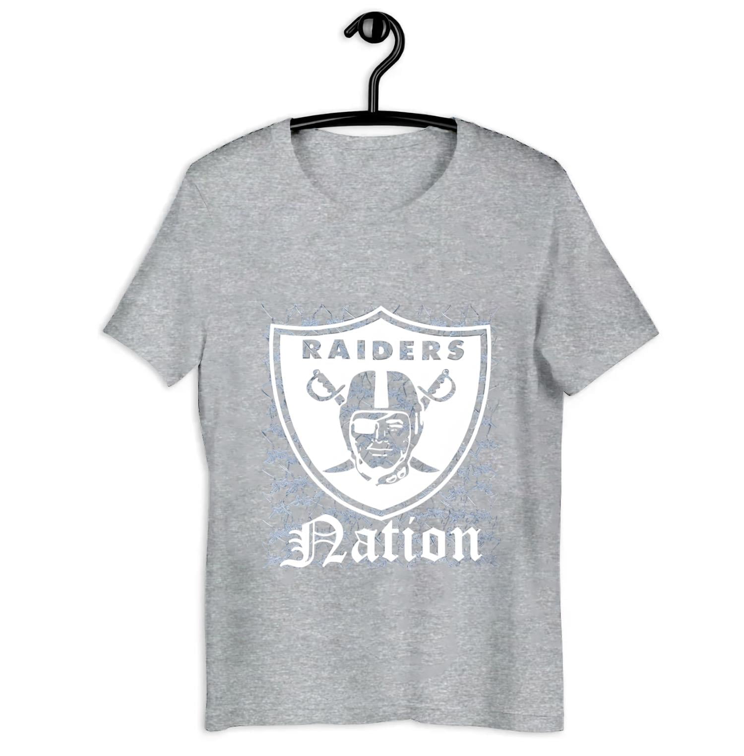 Limited Edition Raider Nation T-shirt Silver Black Raiders Shield Logo ...