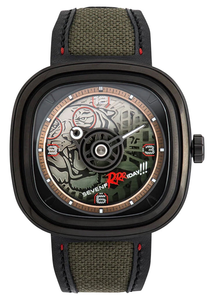 Limited Edition SEVENFRIDAY T-Series Green Tiger Automatic Black PVD ...