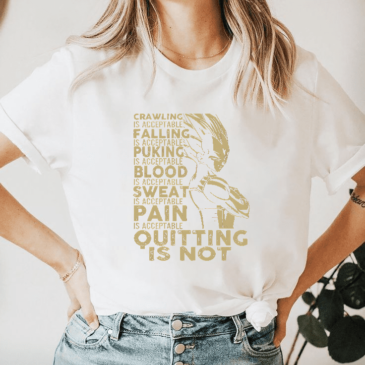 Limited Edition Vegeta Not Quitting Anime Saiyan DBZ Inspired Comfort ...