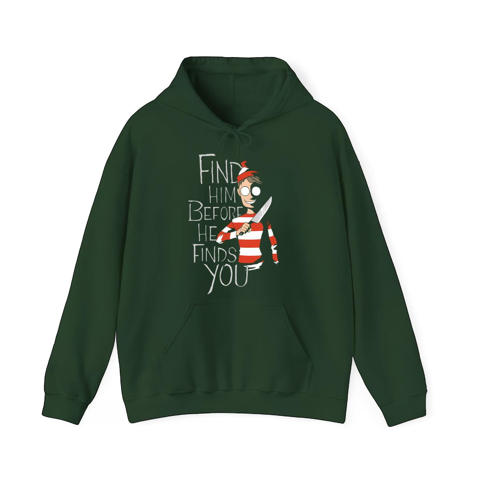 Limited Edition Where's Waldo® Hoodie Funny Horror Adult Halloween s ...