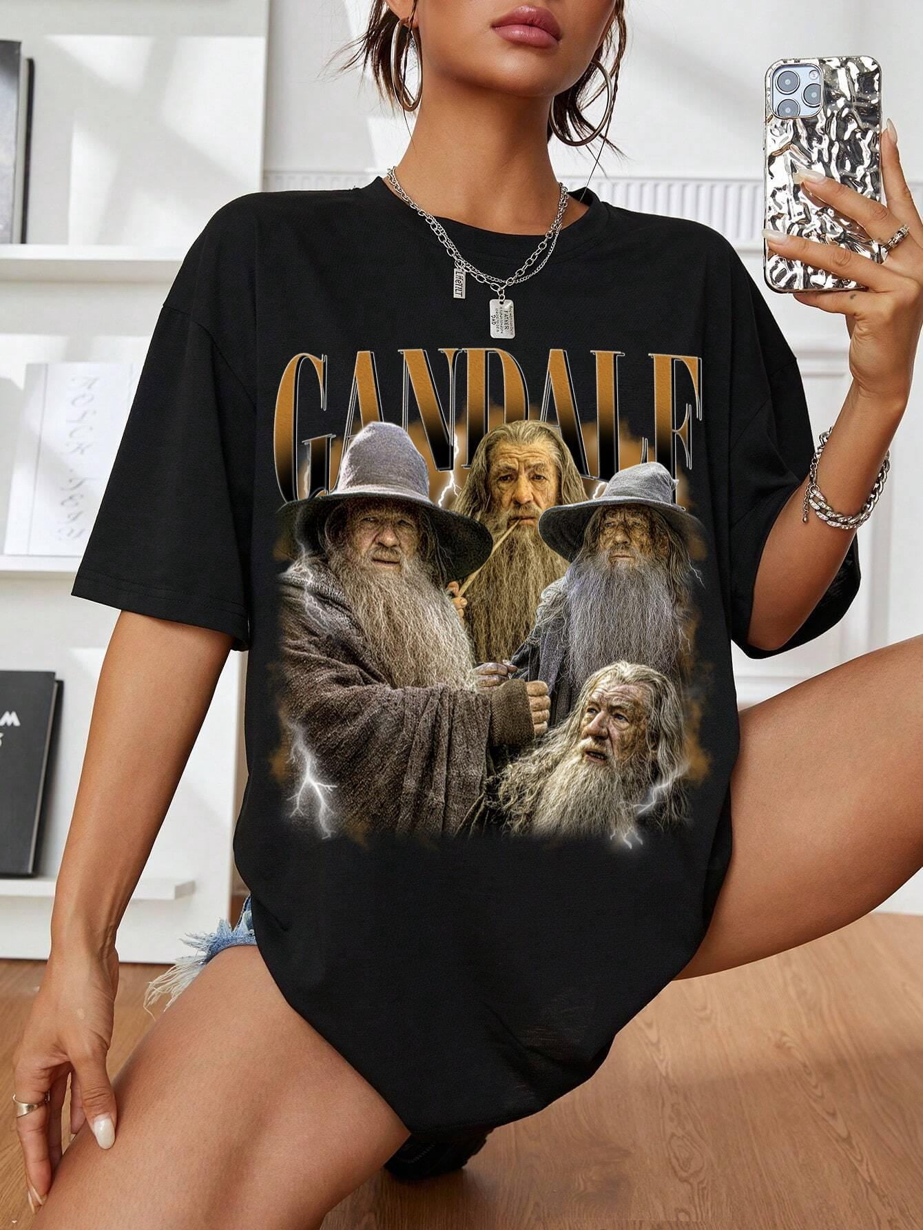 Limited Gandalf Vintage T-Shirt, Retro Lord of the Rings Gift and Men ...