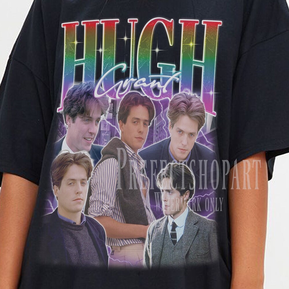 Limited HUGH GRANT Vintage Shirt, Hugh Grant Homage Tshirt, Hugh Grant ...